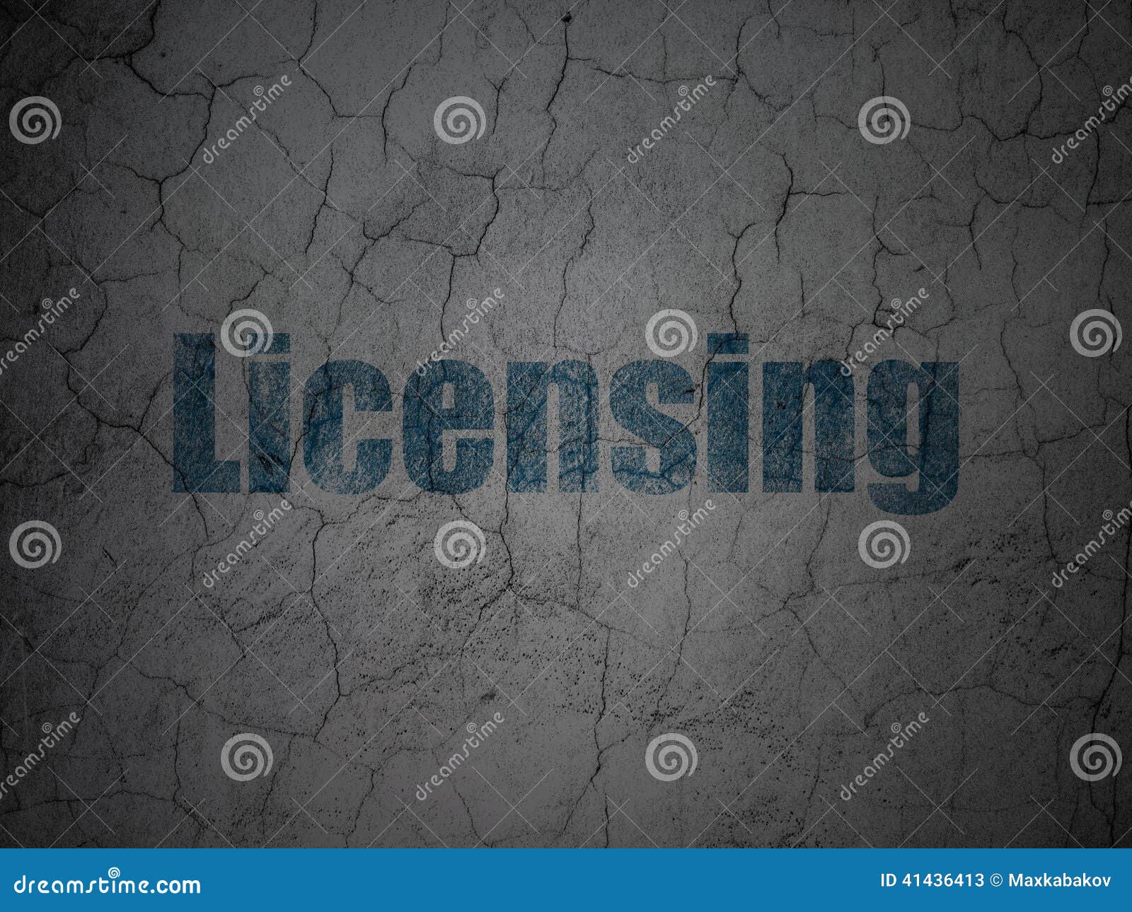 Law Concept: Licensing on Grunge Wall Background Stock Illustration ...