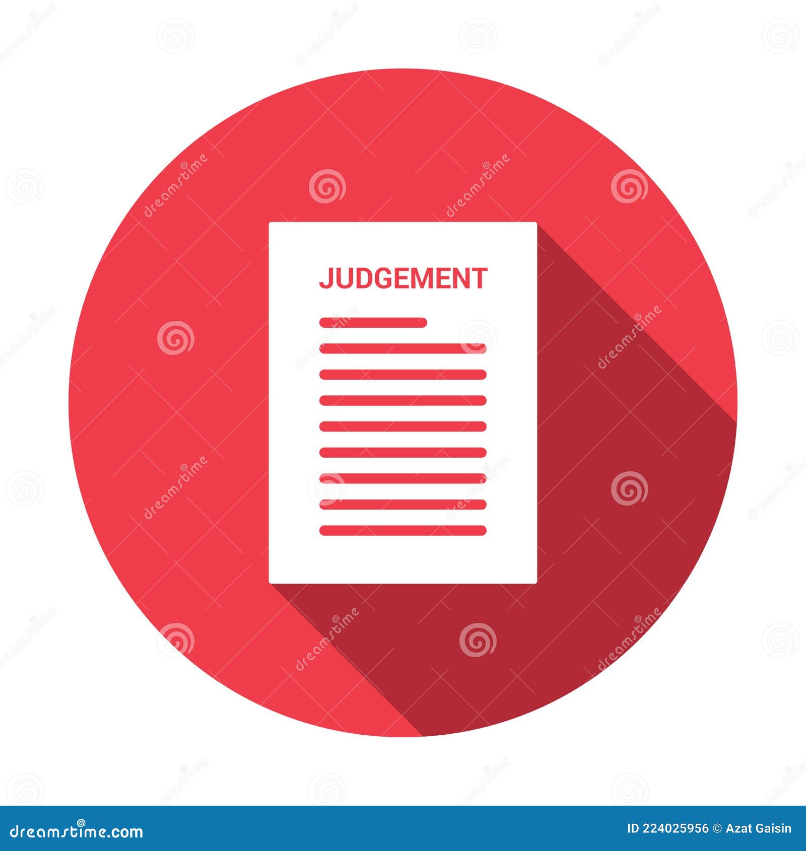 Law Concept: Magnifying Optical Glass with Words Judgement. Vector ...