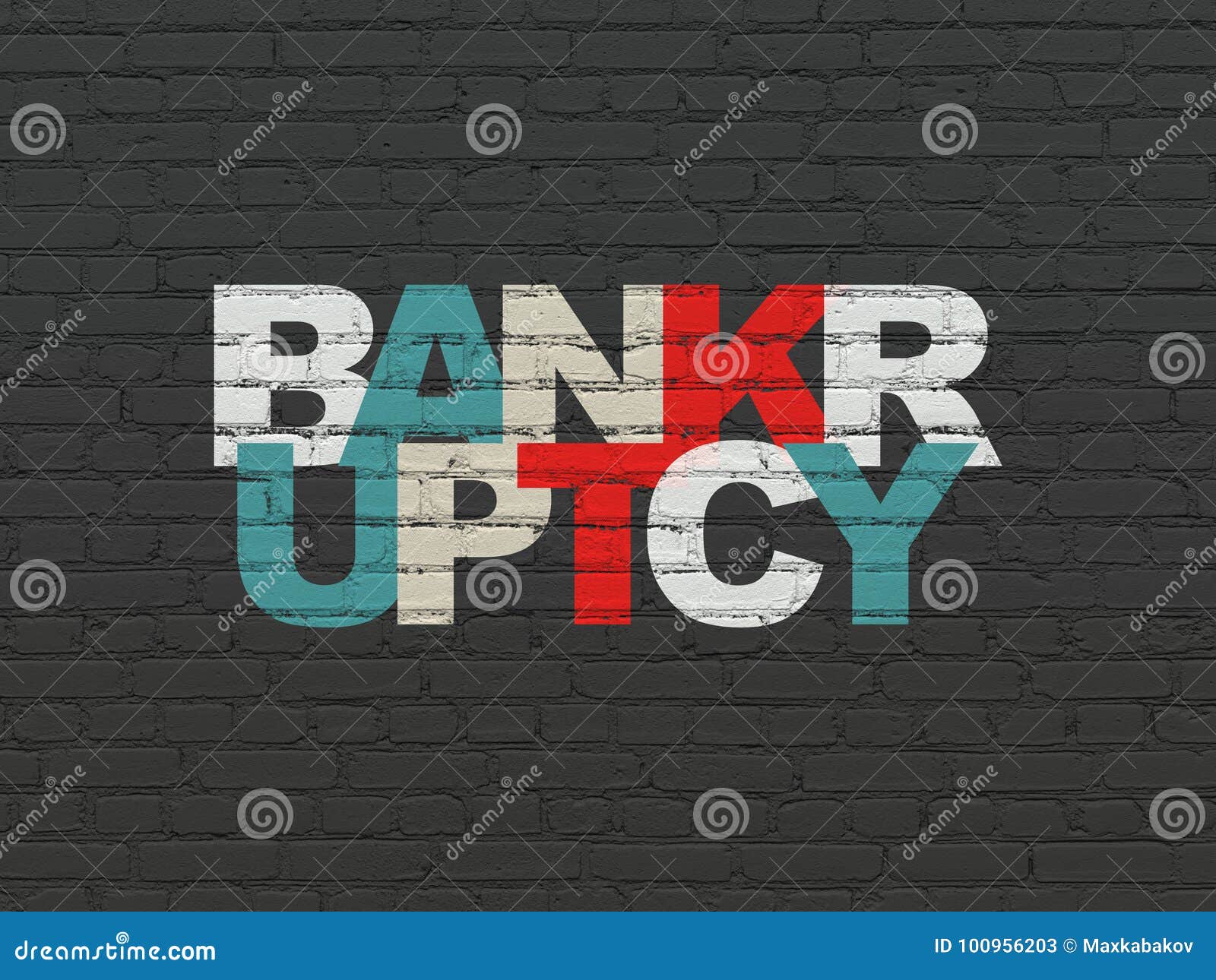 Law Concept: Bankruptcy on Wall Background Stock Illustration ...