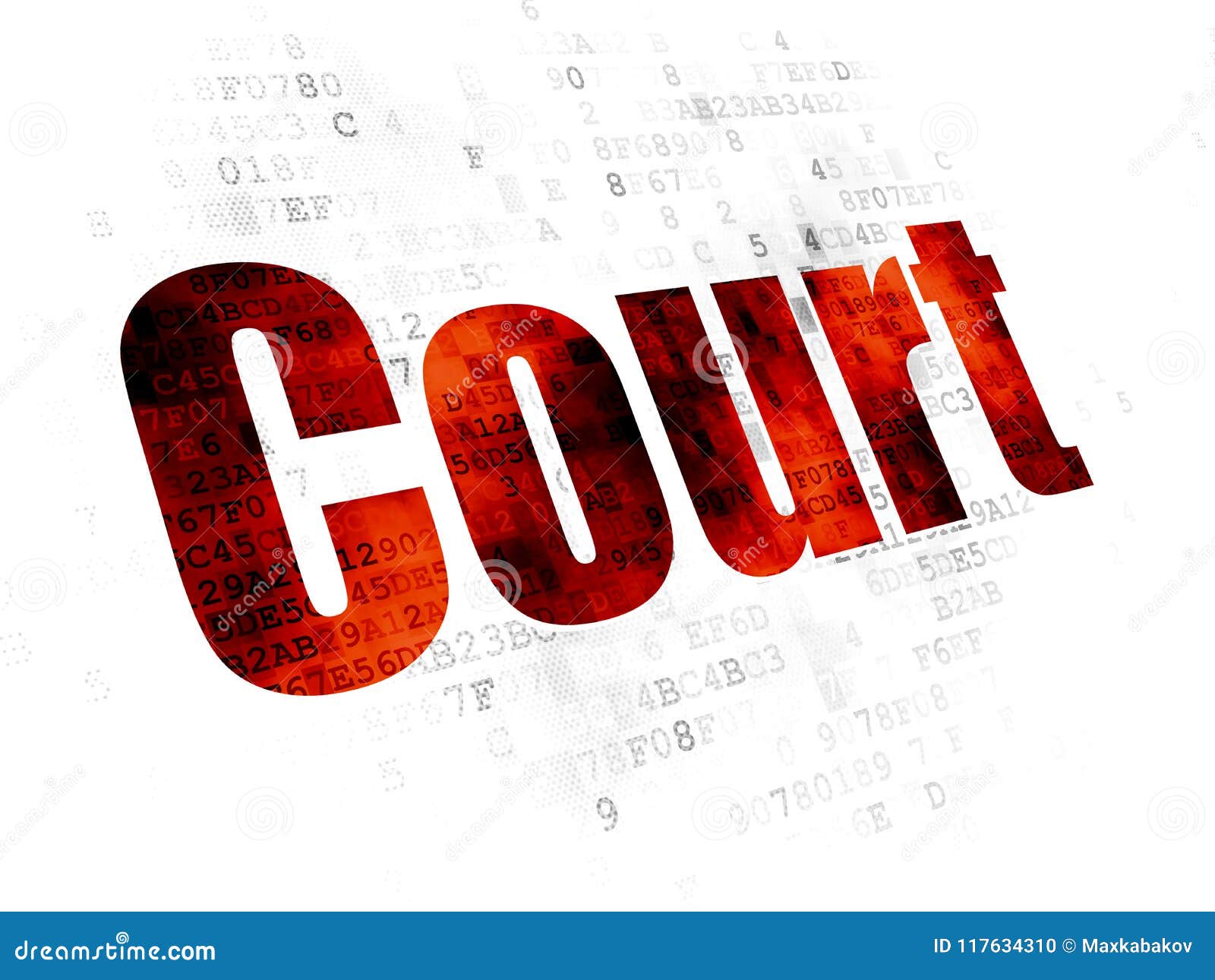 Law Concept: Court on Digital Background Stock Illustration ...