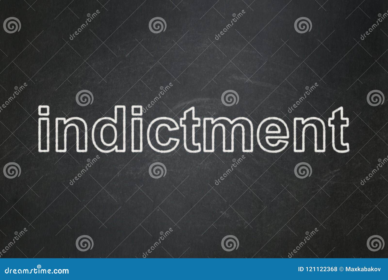 Law Concept: Indictment On Chalkboard Background Stock Photo ...
