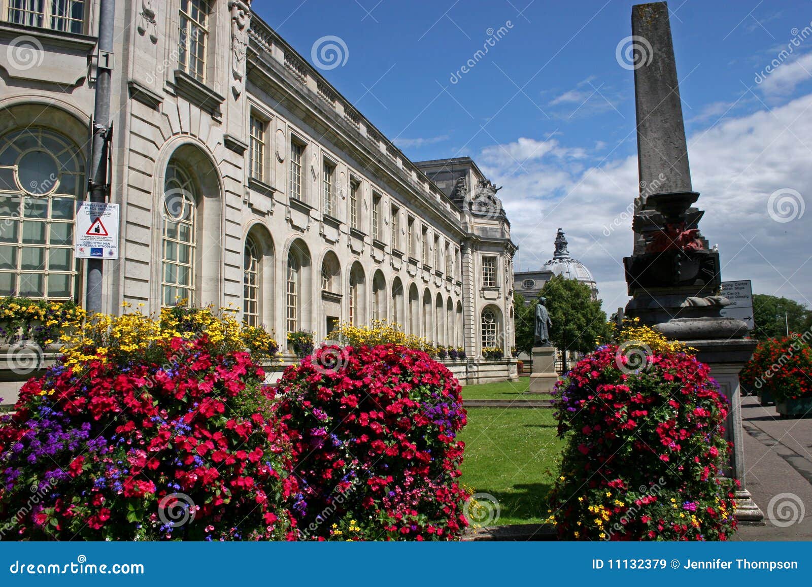 Law courts, Cardiff stock image. Image of flag, heritage - 11132379