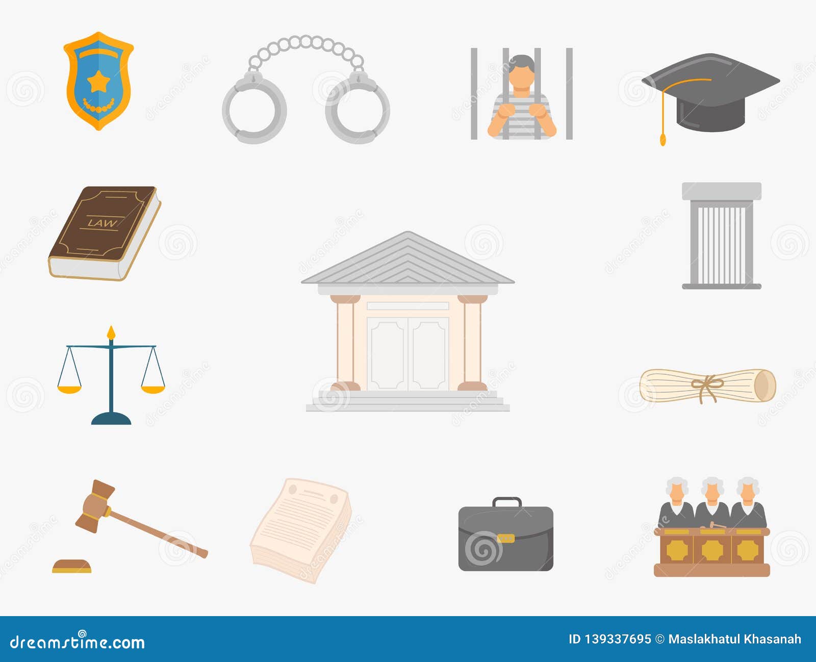 Law Doodle Style with Various Object about Laws - Vector Stock ...