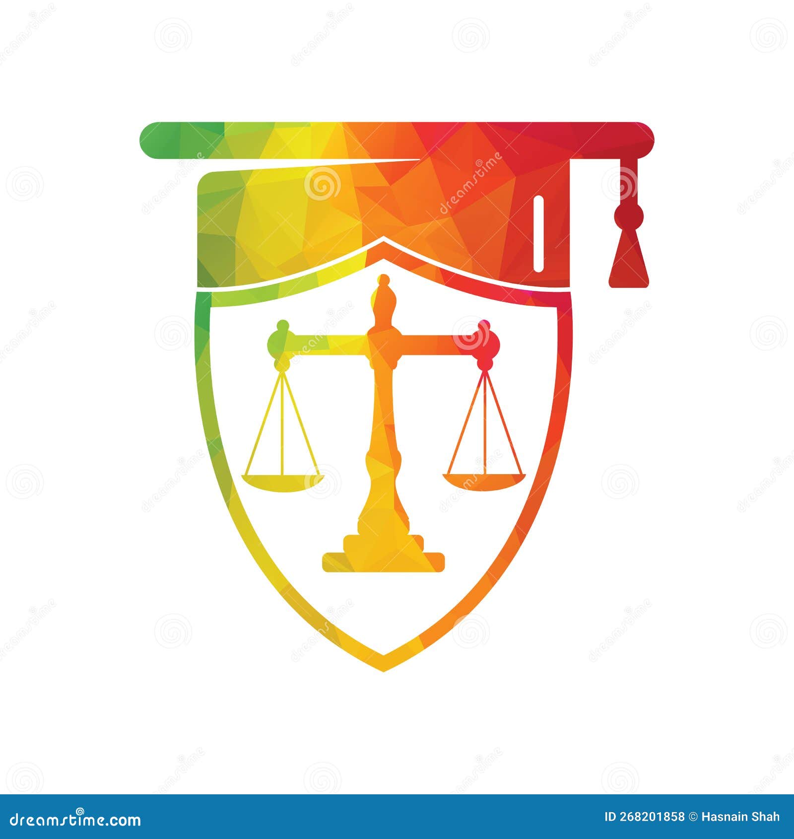 Law Education Vector Logo Concept. Stock Vector - Illustration of ...