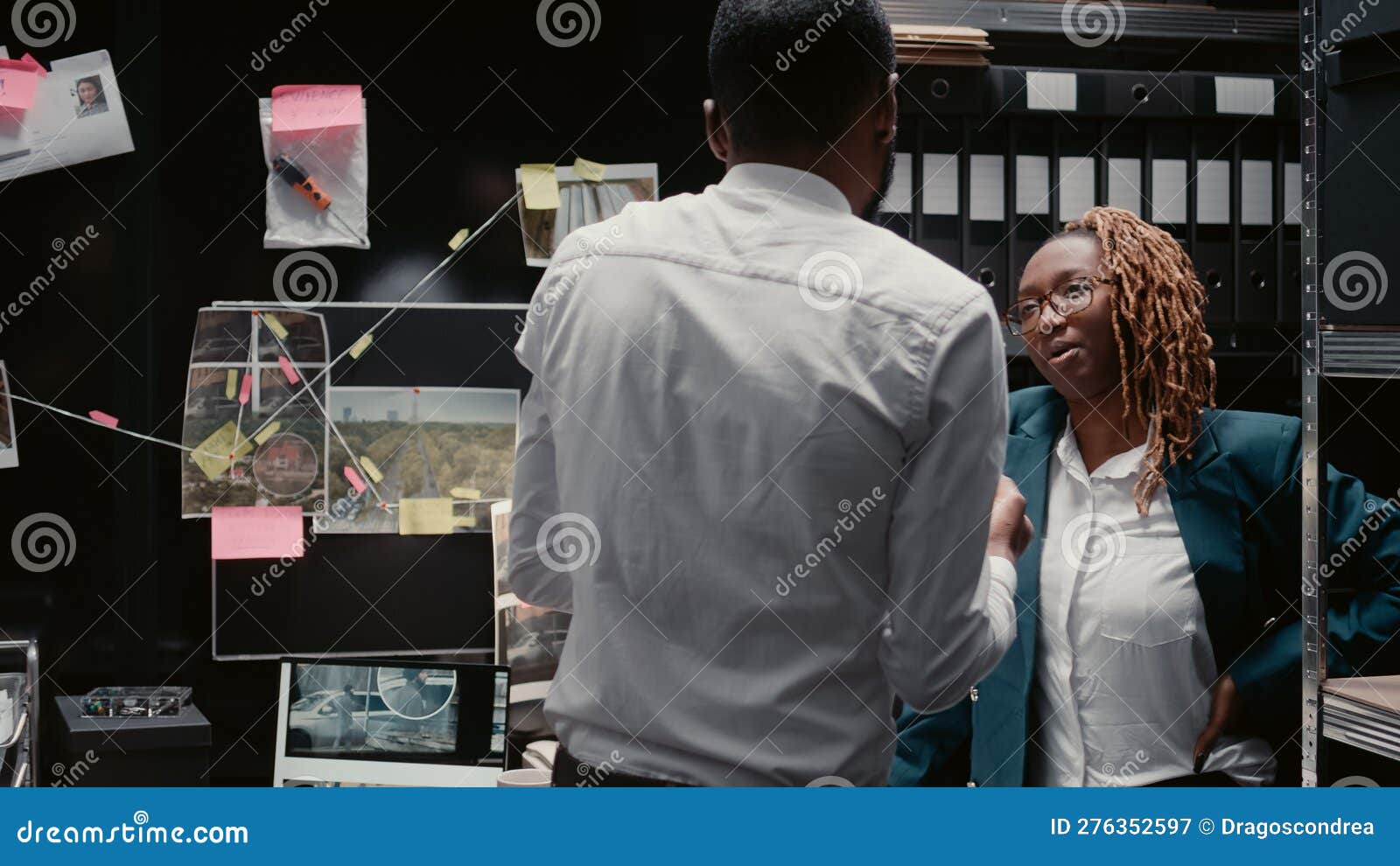 Law Enforcement Agent Doing Detective Work in Office Stock Image ...