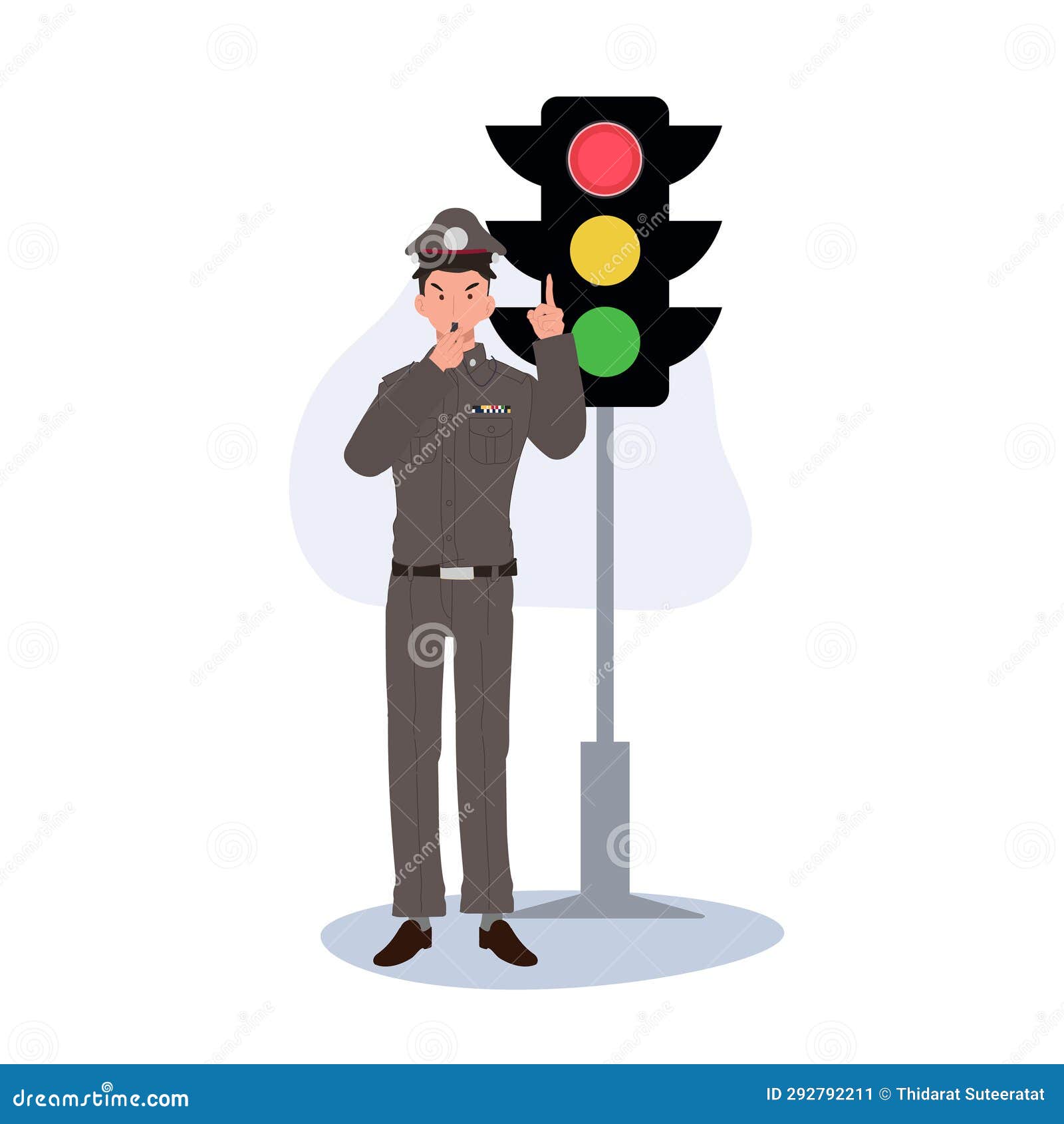 Law Enforcement Concept. Thai Policeman at Traffic Signal is Blowing ... Law Enforcement Concept. Thai Policeman at Traffic Signal is Blowing ...