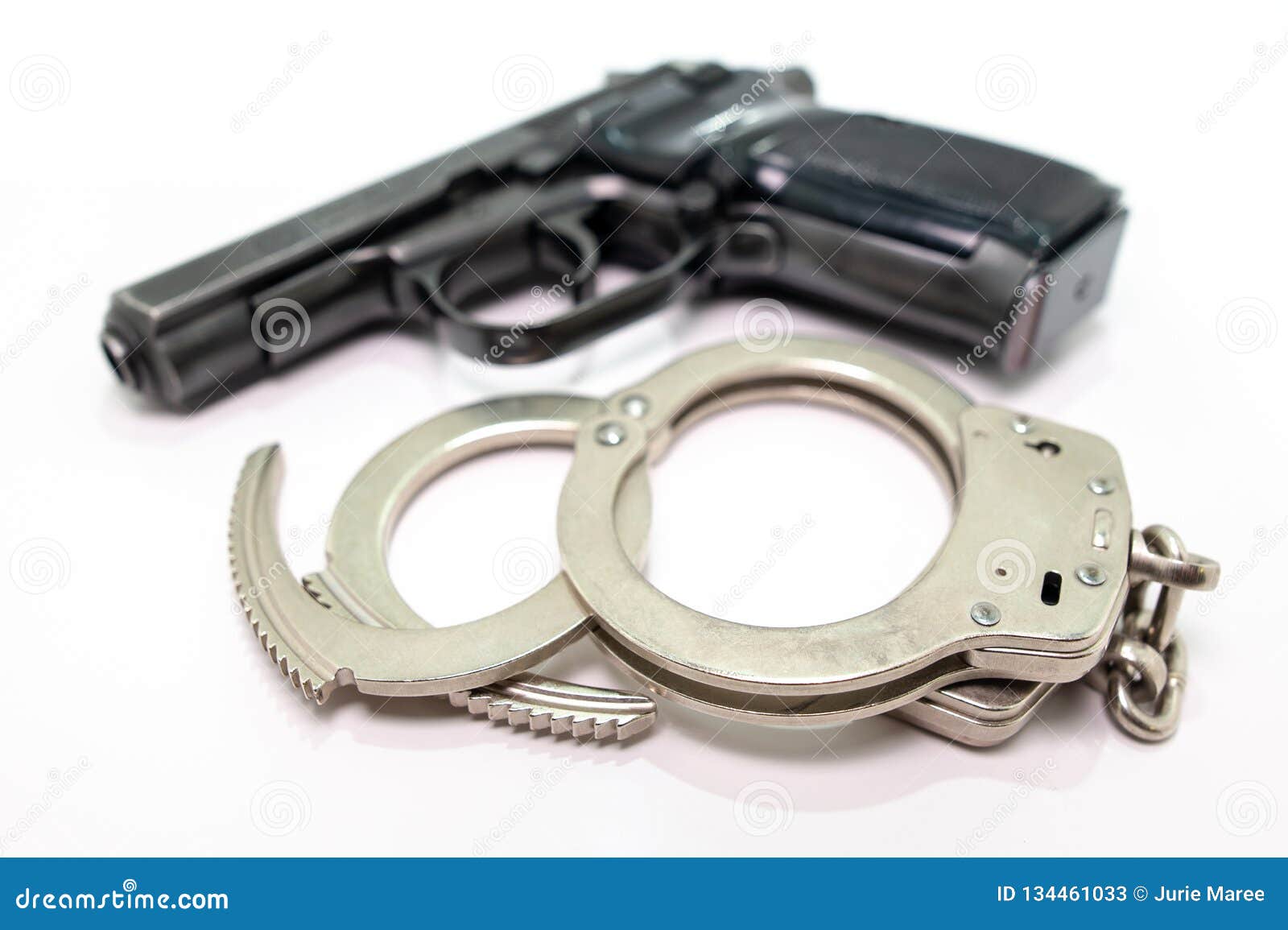 Law Enforcement Tools, Isolated on White. Stock Image - Image of jail ...