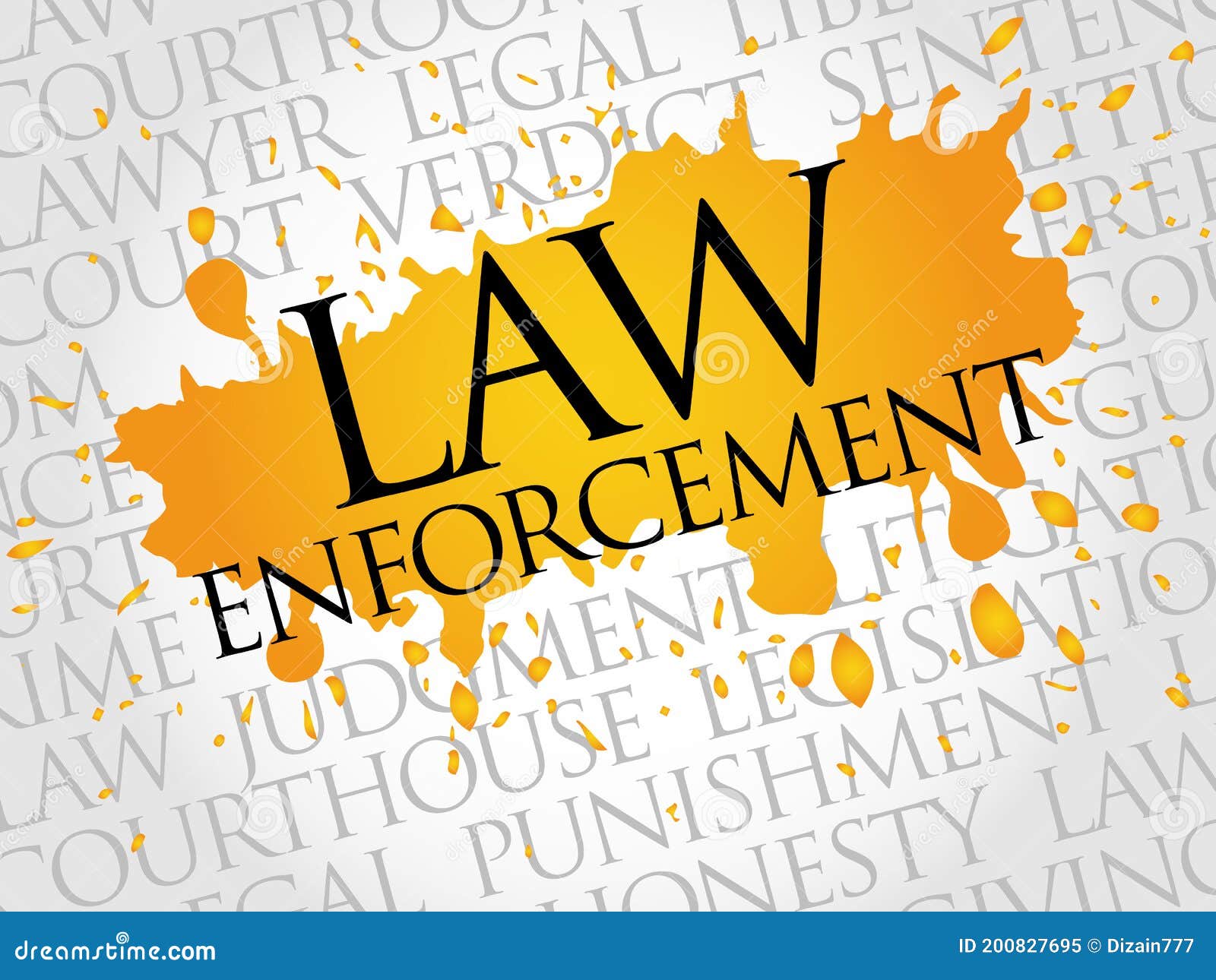 Law enforcement word cloud stock image. Image of criminal - 200827695