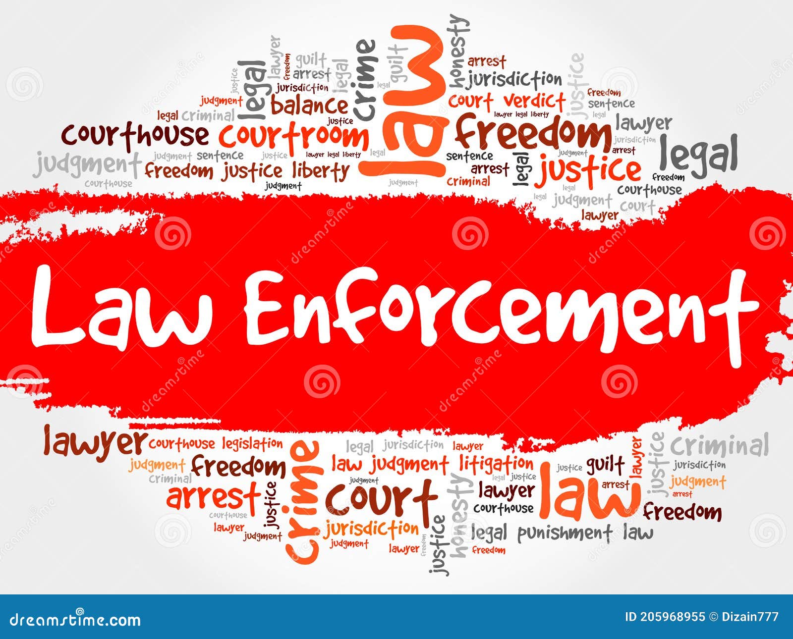 Law enforcement word cloud stock illustration. Illustration of ...