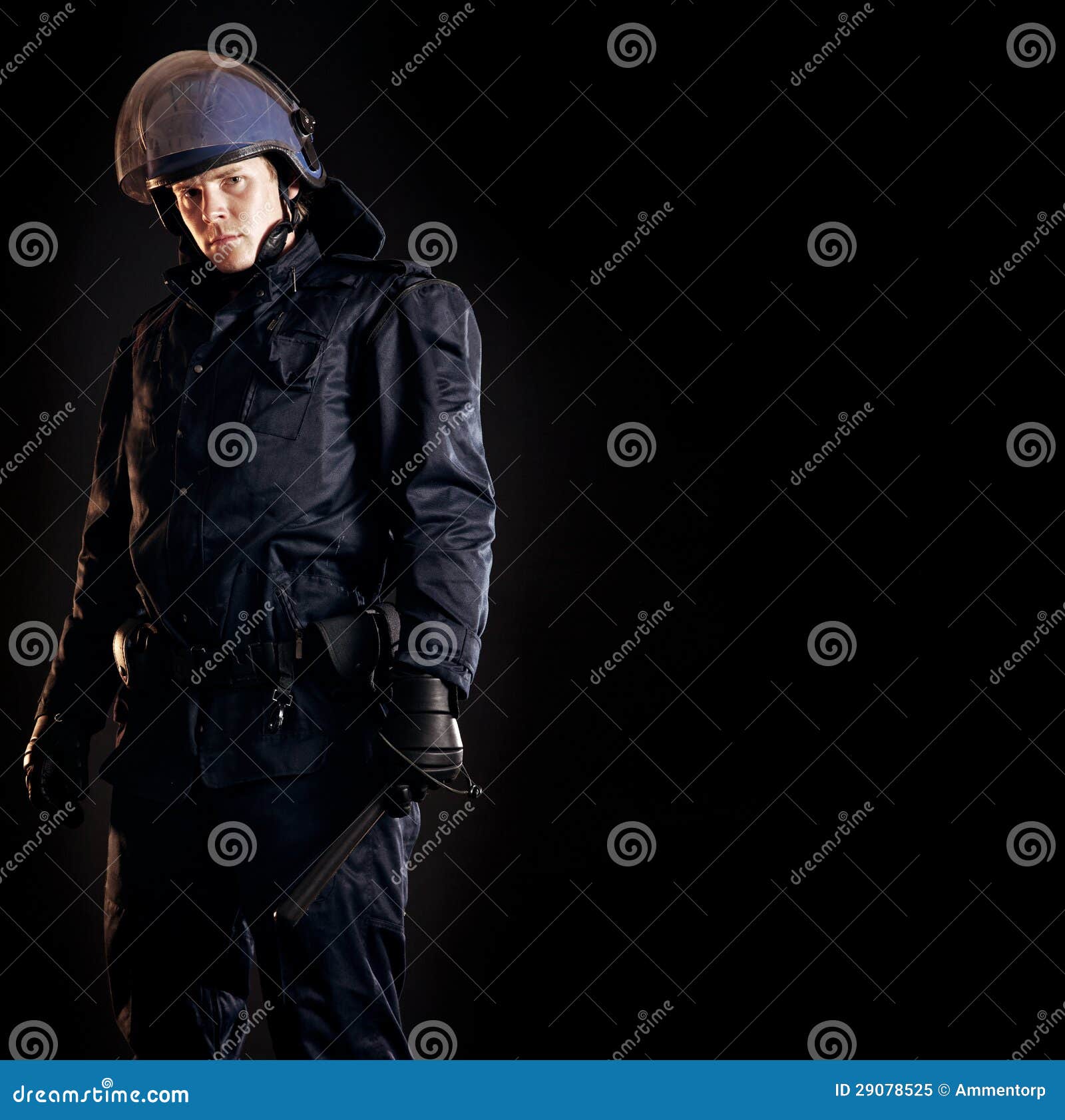 Law Enforcer Ready for Crowd Control Stock Image - Image of enforcer ...