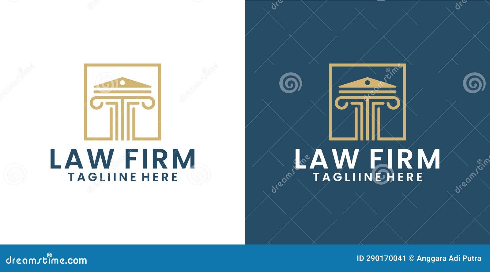 Law Firm Abstract with Pillar Luxury Logo Design Stock Vector ...