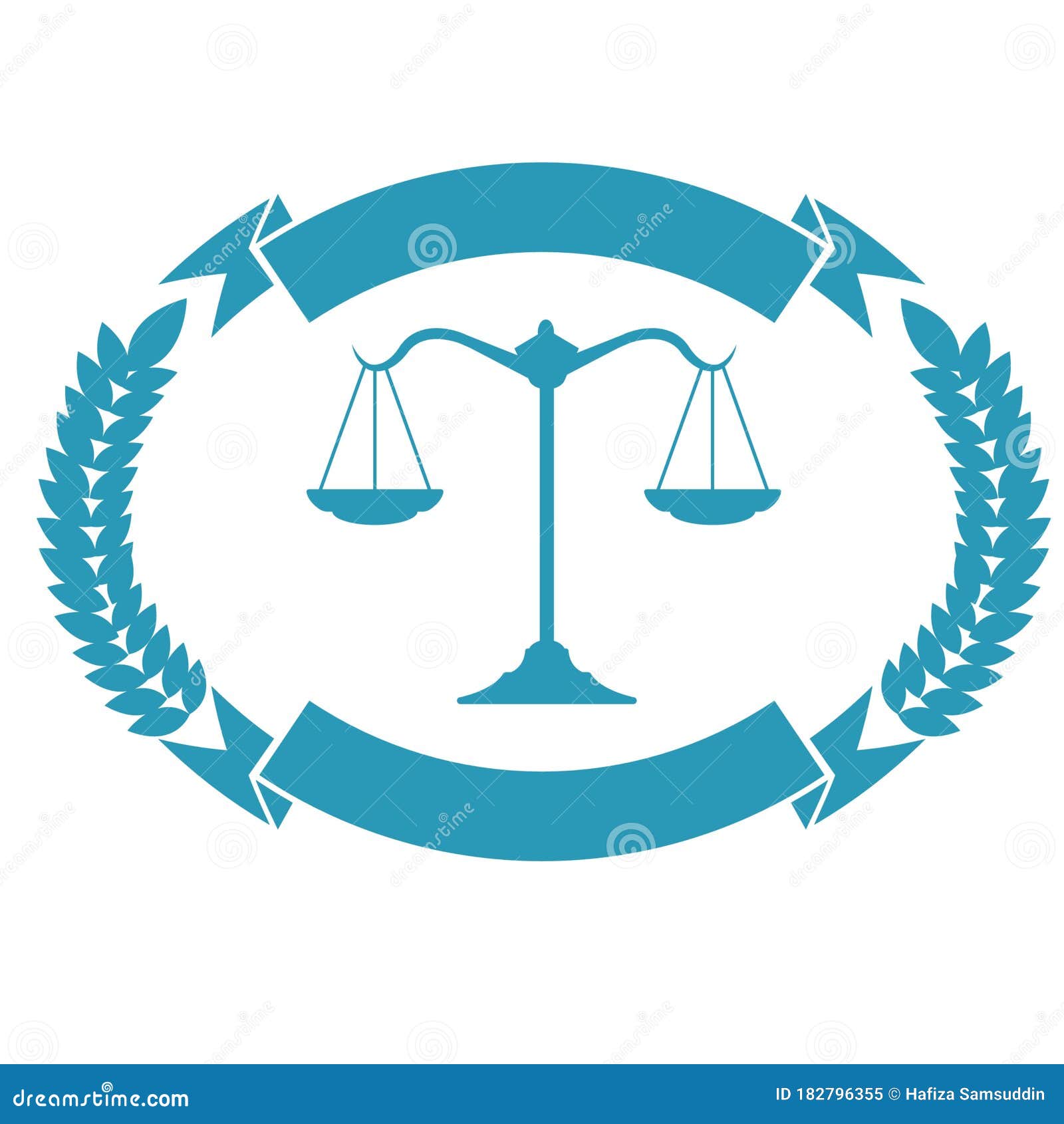 Law firm badge design stock vector. Illustration of balance - 182796355