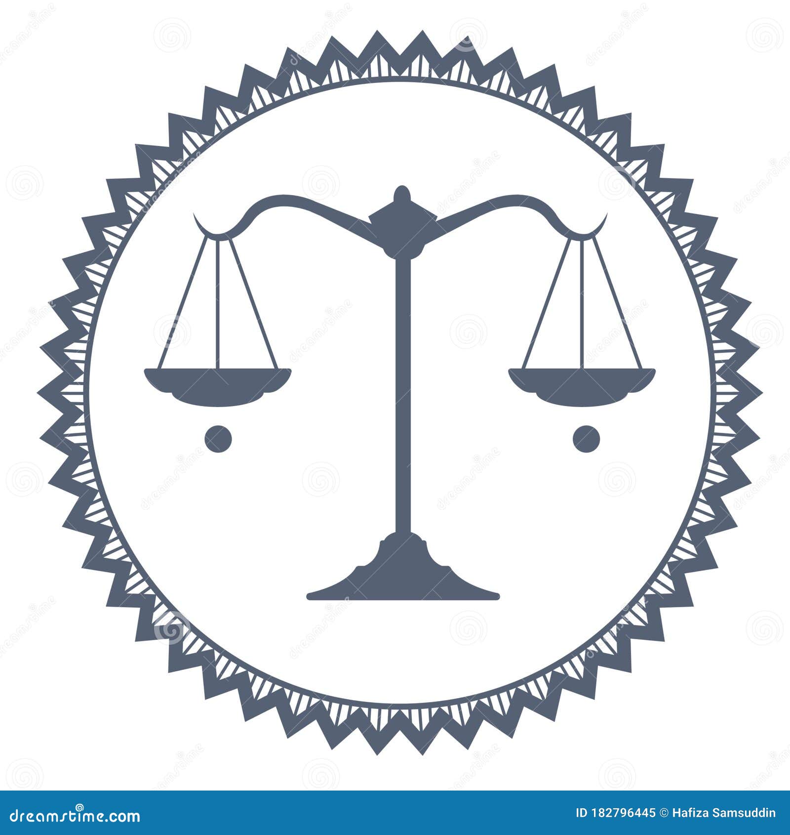 Law firm badge design stock vector. Illustration of balance - 182796445