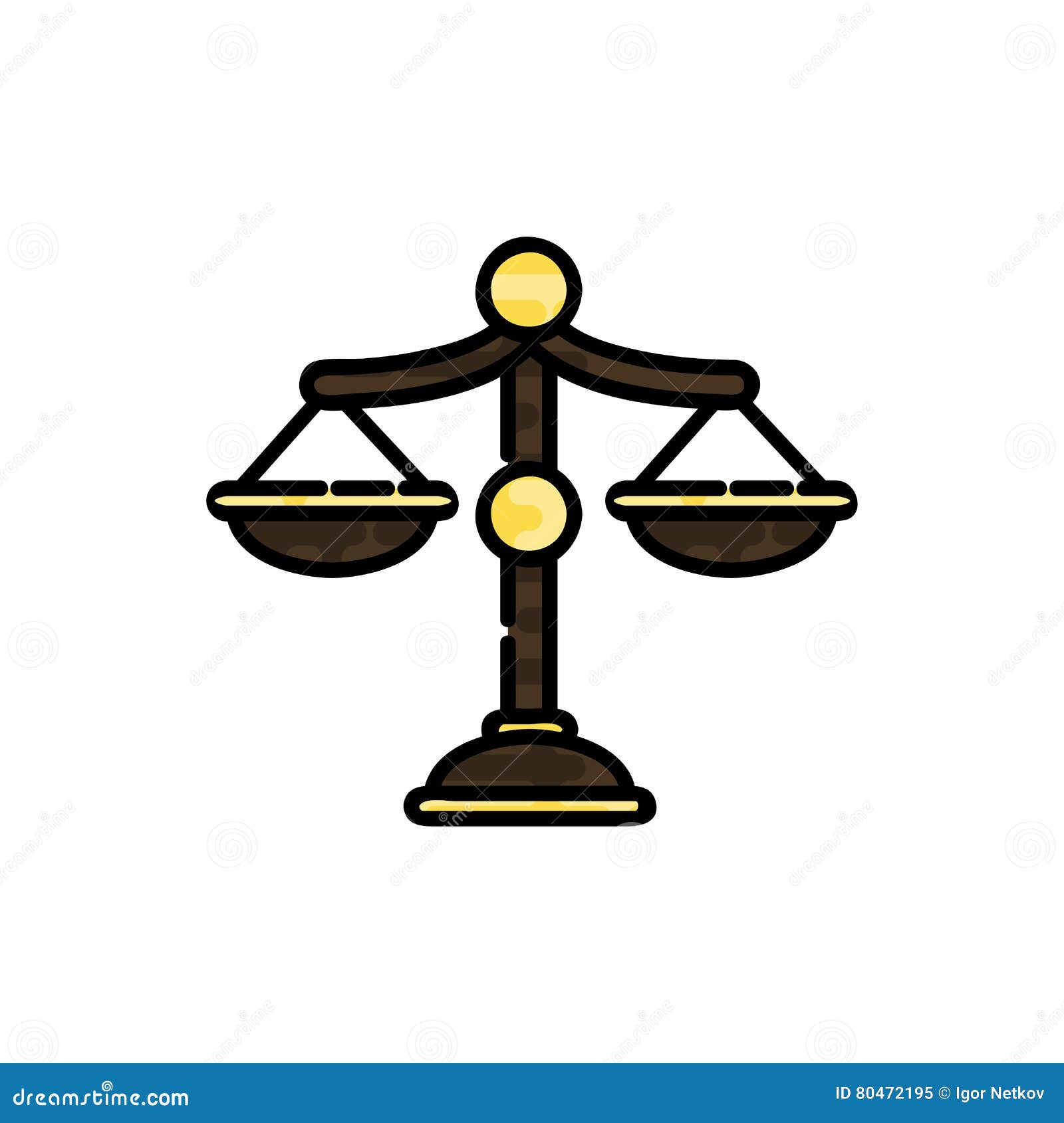 Law flat icon stock vector. Illustration of judge, judgment - 80472195