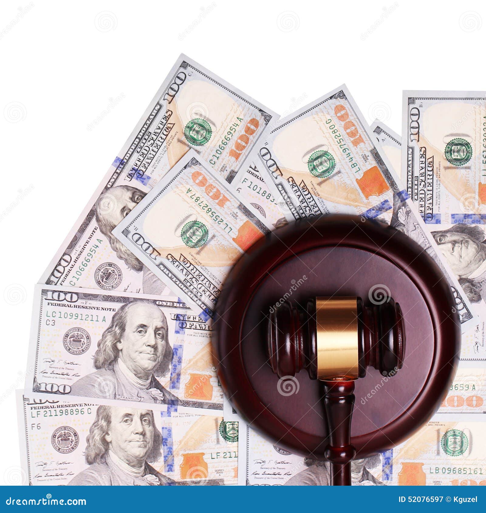 Law Gavel And Money Or Dollar Bills. Royalty-Free Stock Photography ...