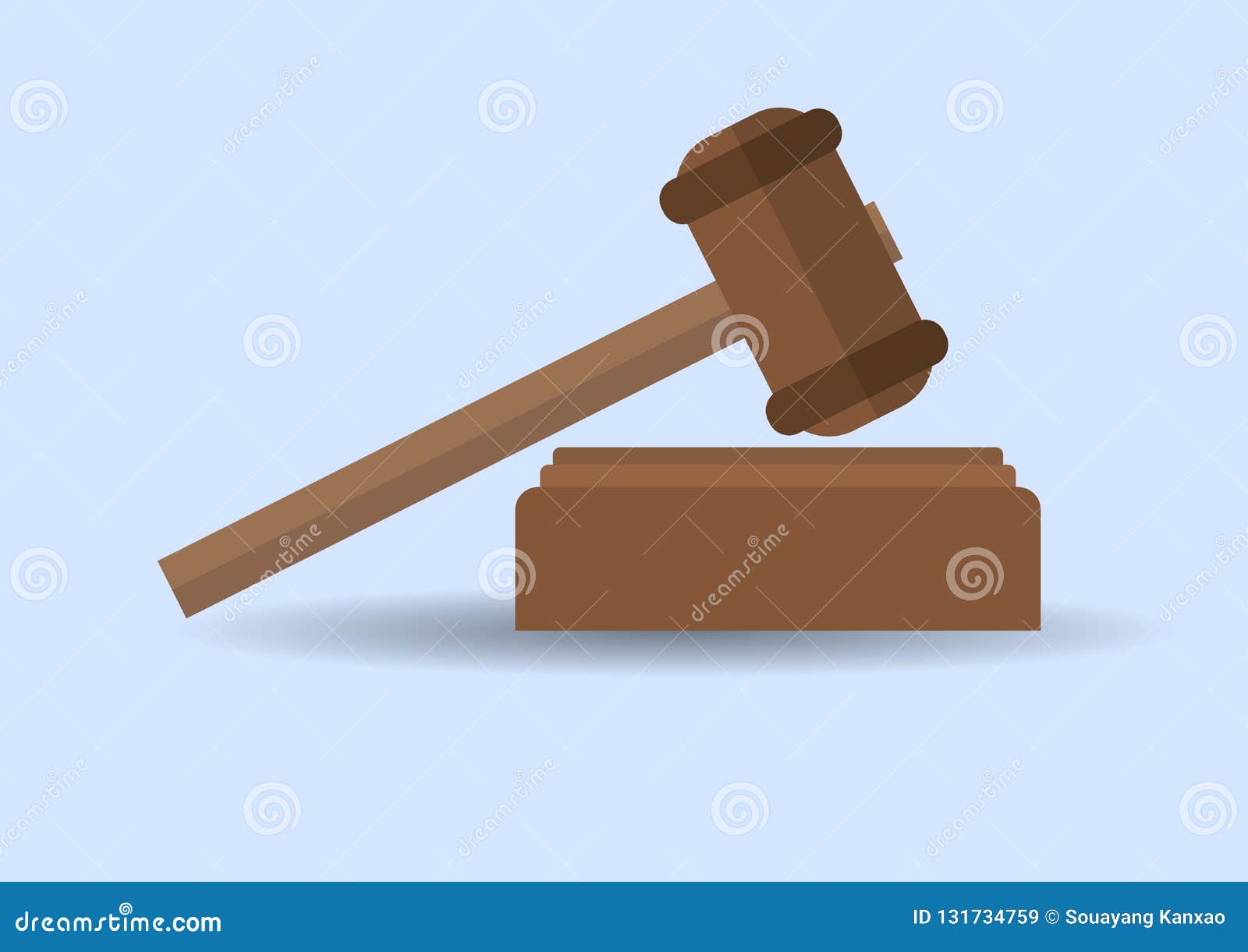 Law hammer strike stock vector. Illustration of verdict - 131734759