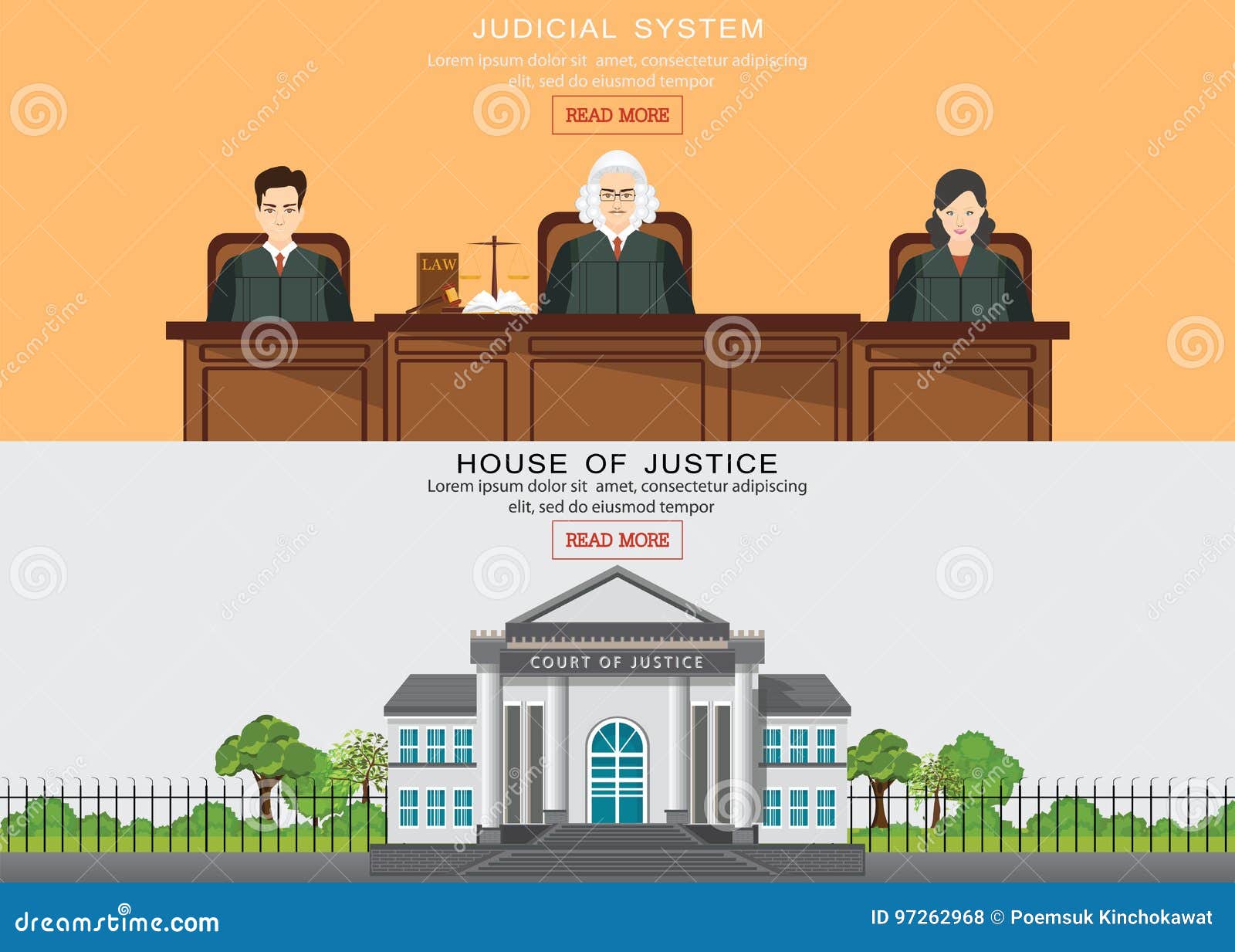 Judicial System. Symbols Justice, Balance, Courthouse, Judge, Statue Of ...