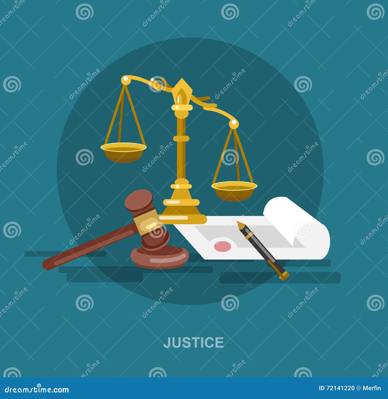 Law Horizontal Banner Set with Judicial System Elements Vector ...
