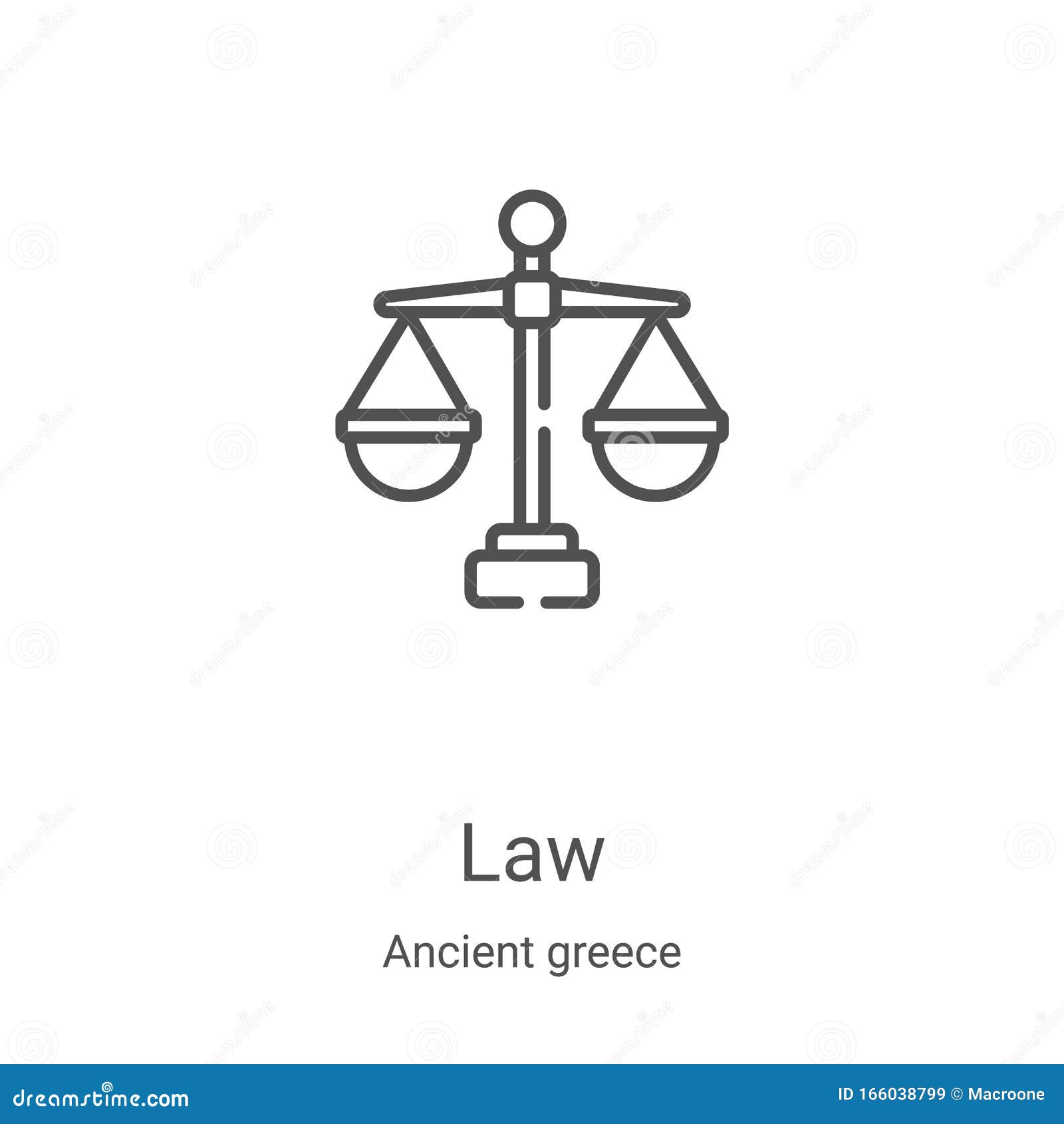 Law Icon Vector from Ancient Greece Collection. Thin Line Law Outline ...