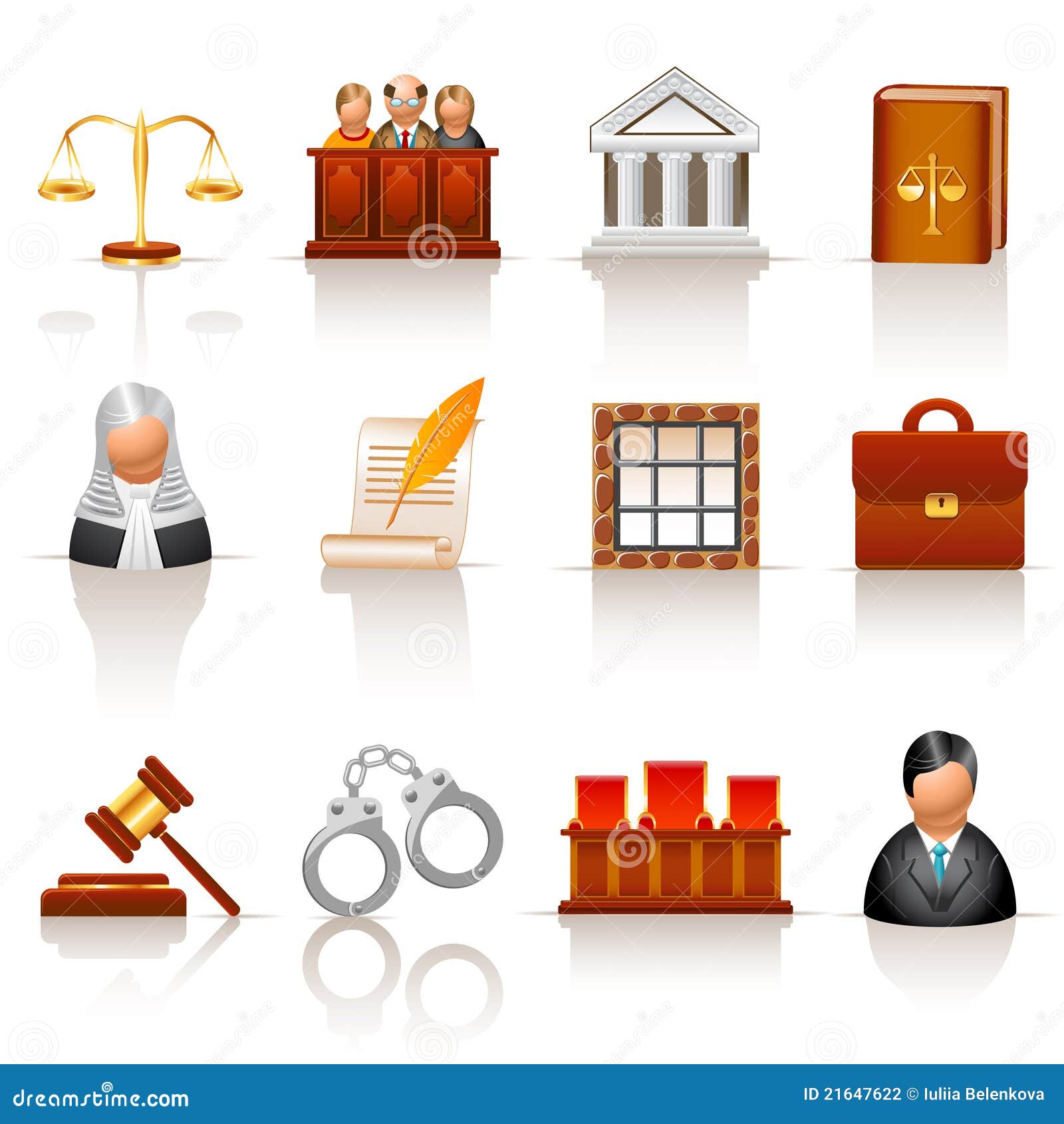 Law icons stock vector. Illustration of business, defense - 21647622