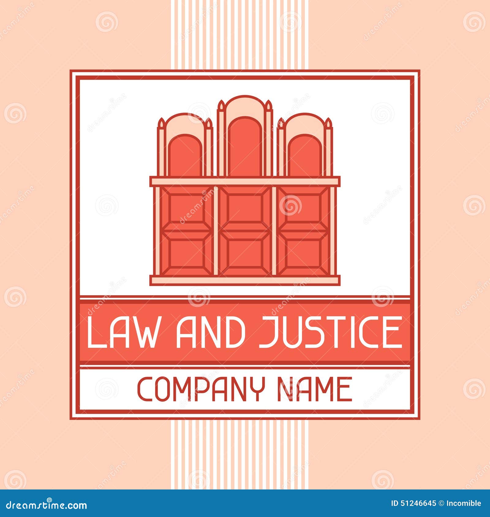 Law and Justice Company Name Concept Emblem Stock Vector - Illustration ...