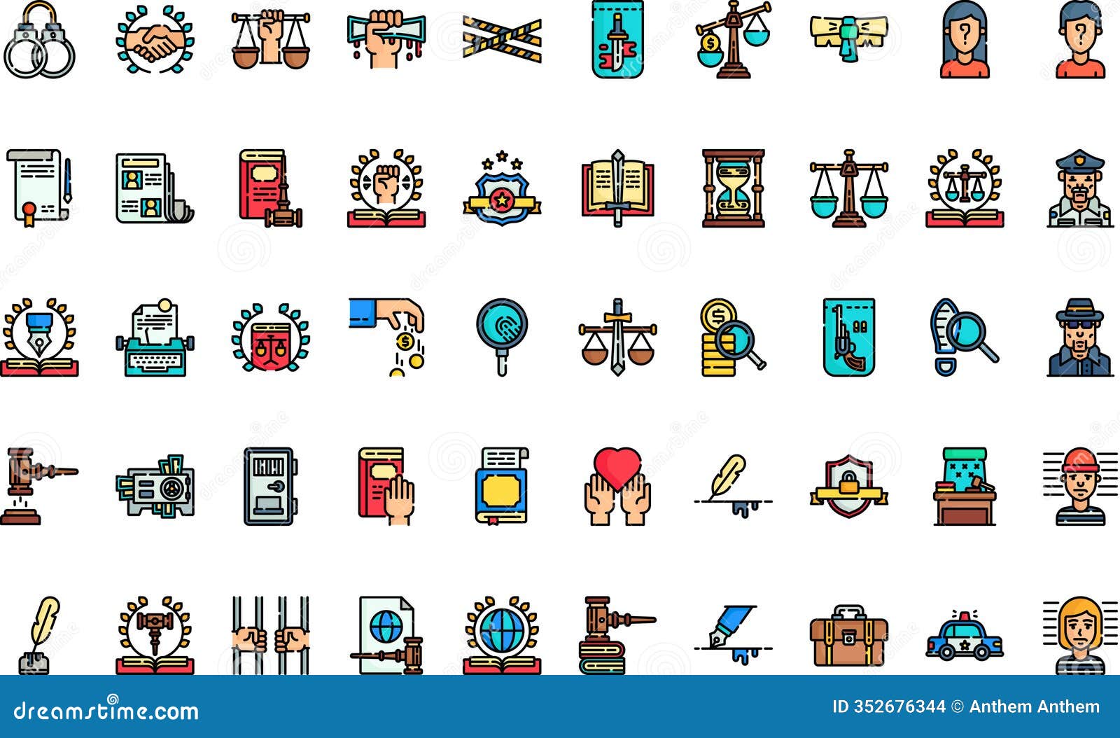 Law-justice High-Quality Vector Icons Collection with Editable Stroke ...