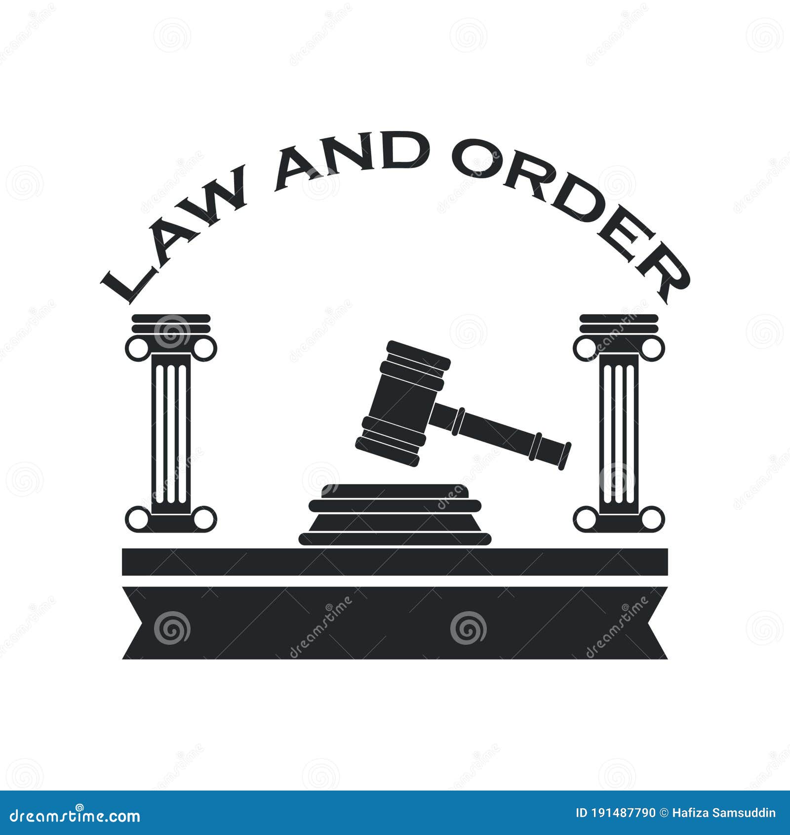 Law Logo Element. Vector Illustration Decorative Design Stock Vector ...