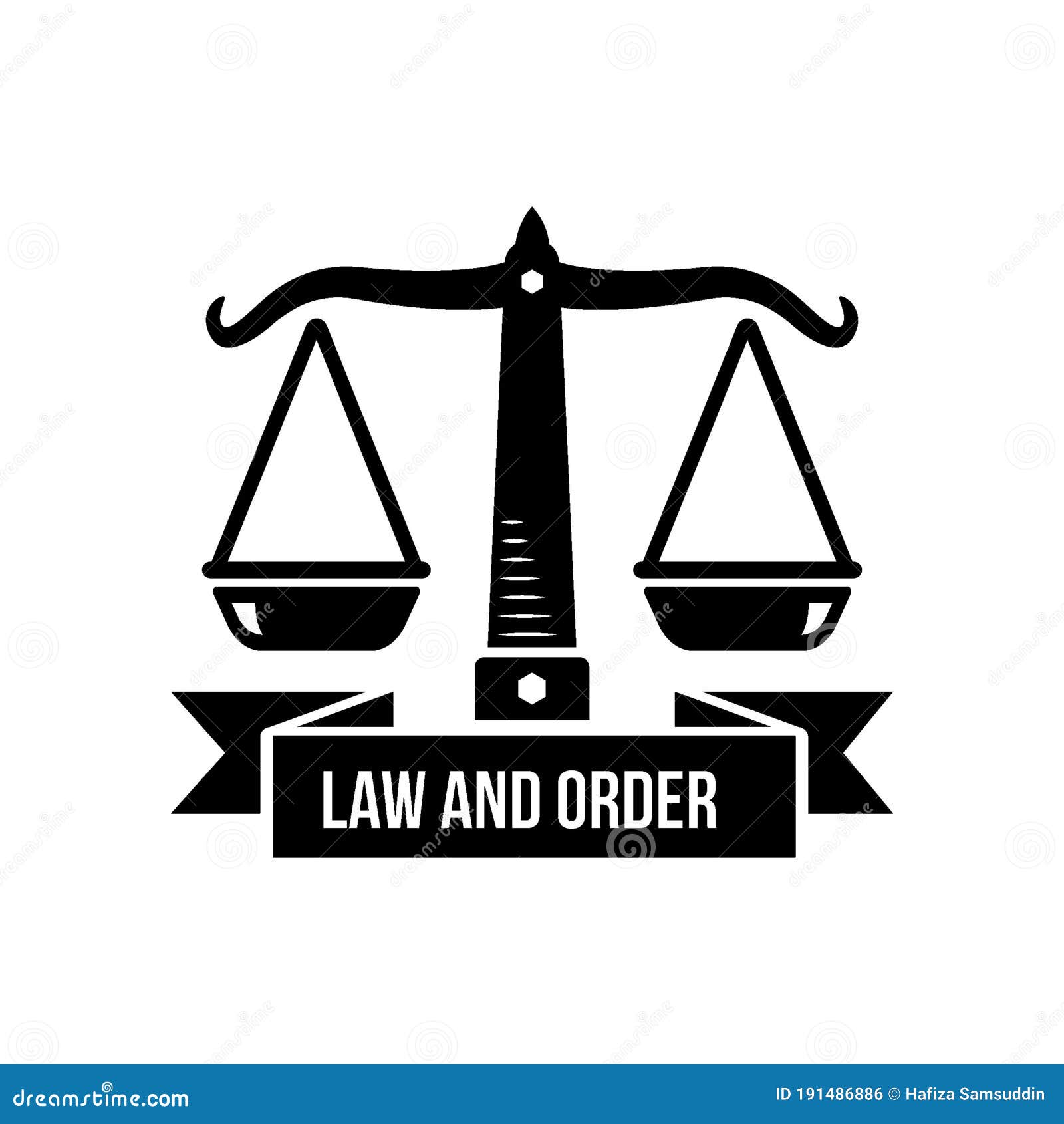 Law and Order Logo Element. Vector Illustration Decorative Design Stock ...