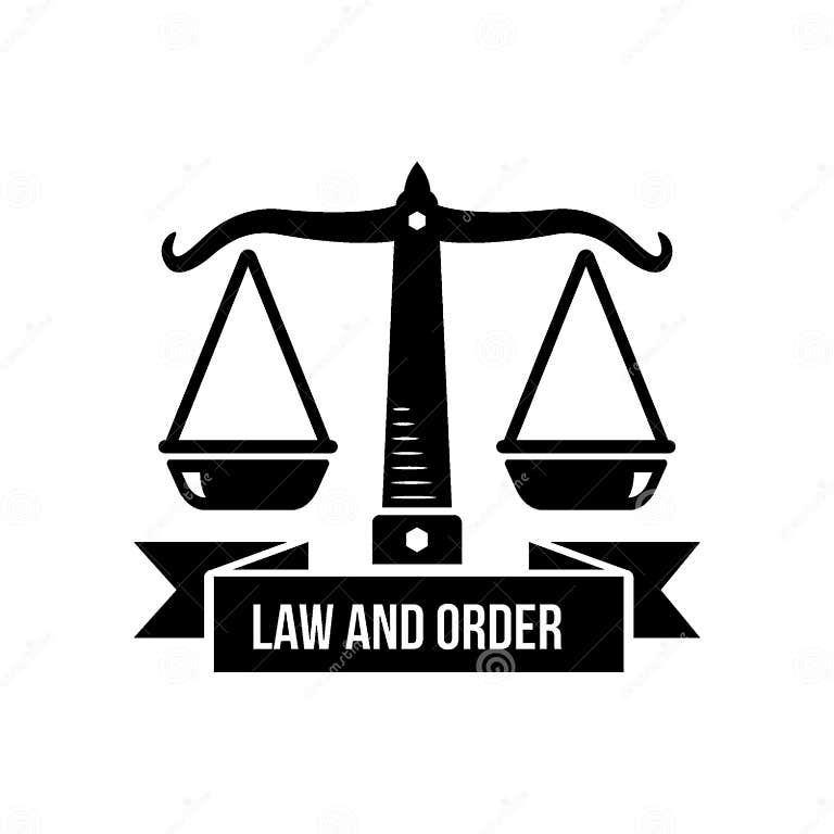 Law and Order Logo Element. Vector Illustration Decorative Design Stock ...