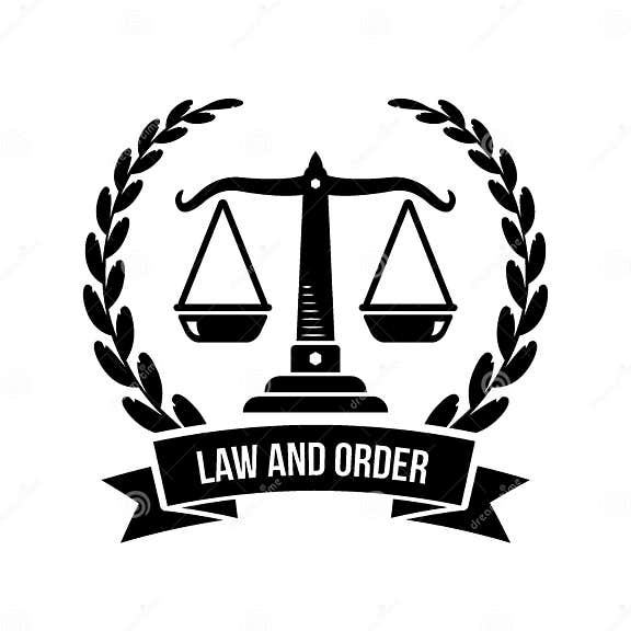 Law and Order Logo Element. Vector Illustration Decorative Design Stock ...