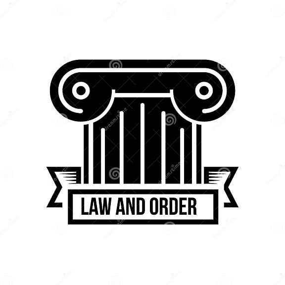 Law and Order Logo Element. Vector Illustration Decorative Design Stock ...