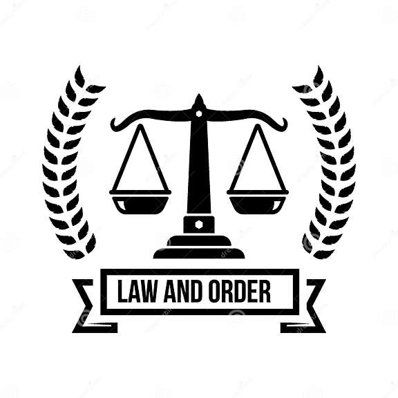 Law and Order Logo Element. Vector Illustration Decorative Design Stock ...