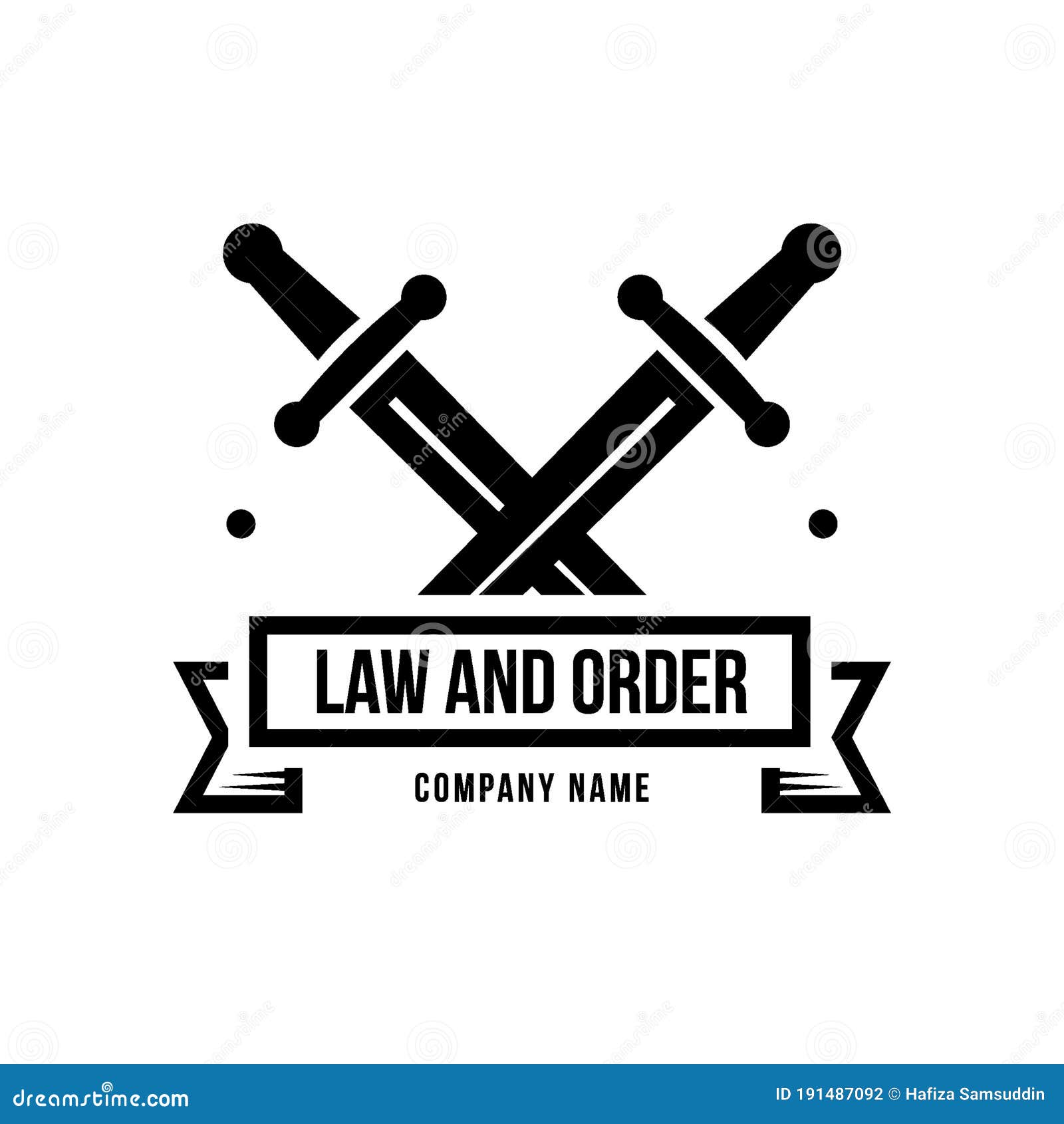 Law and Order Logo Element. Vector Illustration Decorative Design Stock ...