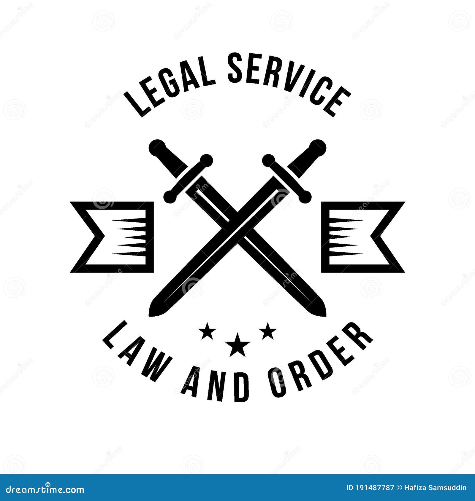 Law and Order Logo Element. Vector Illustration Decorative Design Stock ...
