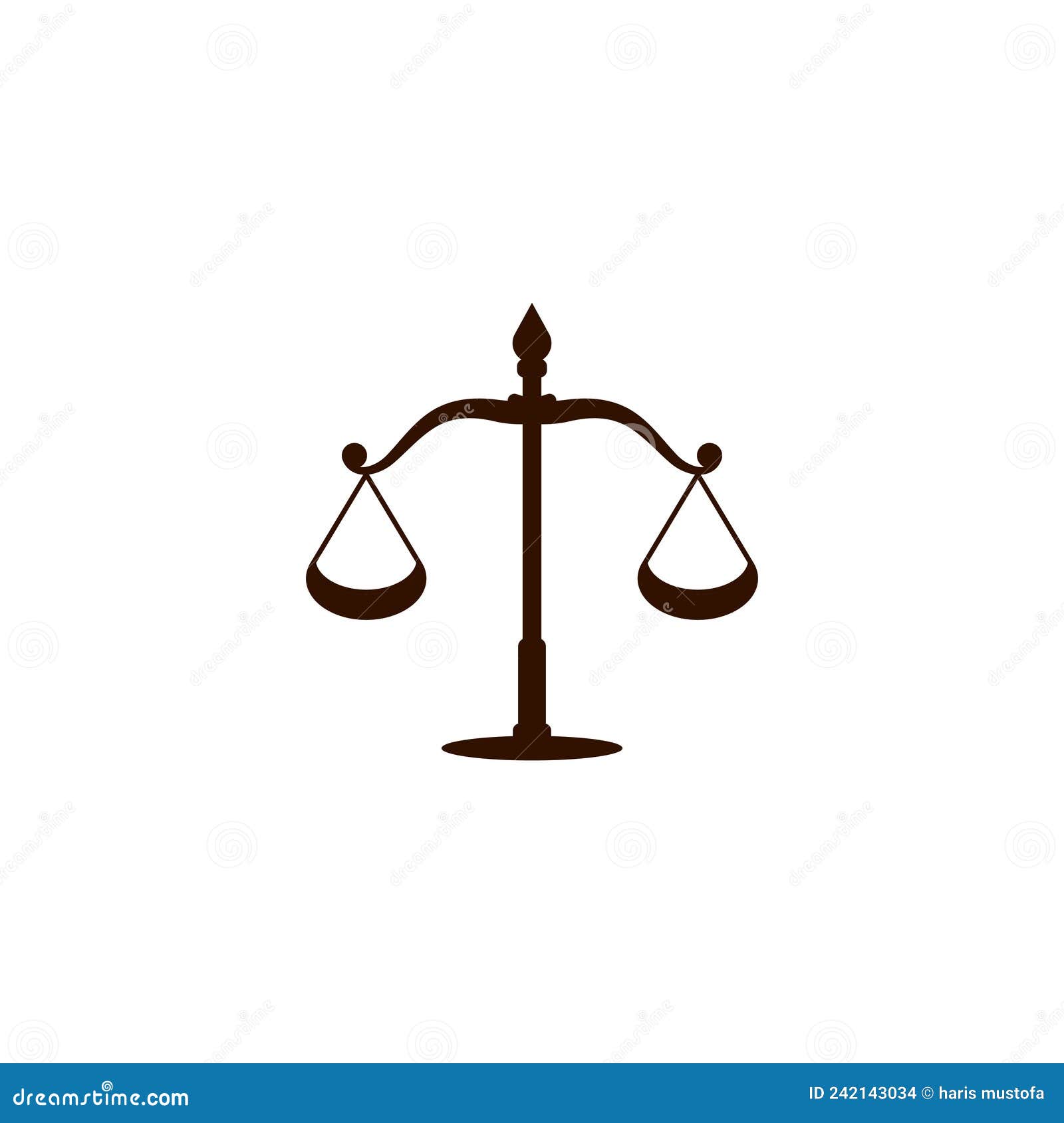 Law Scale Icon Design Template Vector Isolated Illustration Stock ...