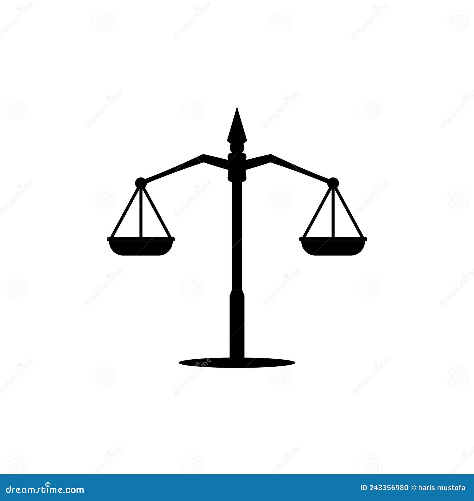Law Scale Icon Design Template Vector Isolated Illustration Stock ...