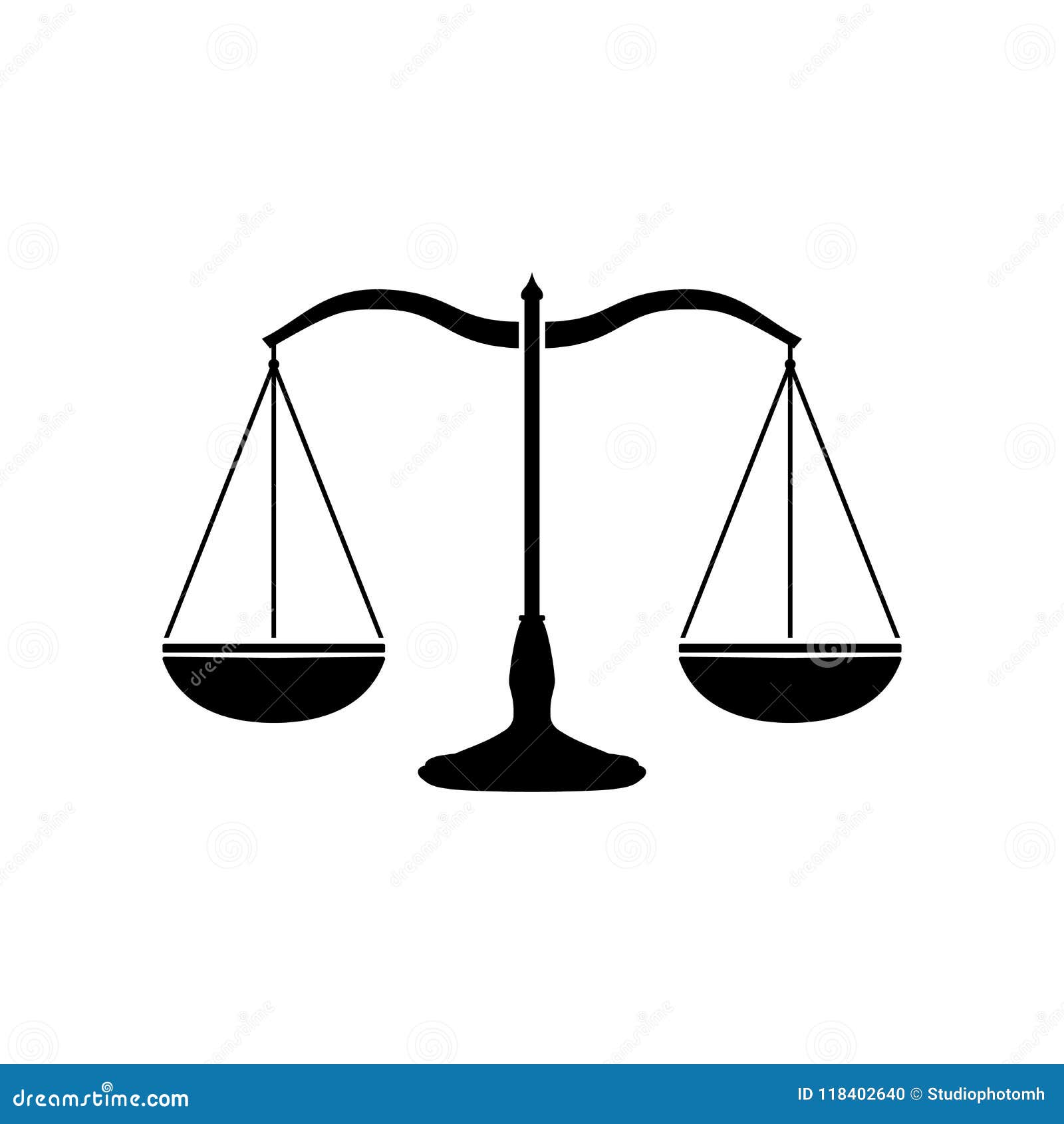 Law Scale Icon Vector Illustration Stock Vector - Illustration of equal ...