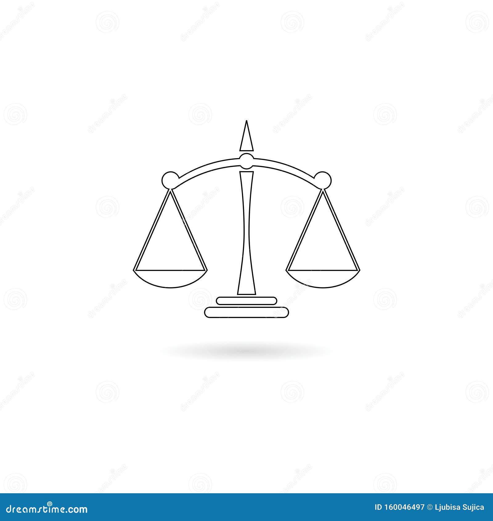 Law Scale Line Icon. Linear Style Sign for Mobile Concept and Web ...