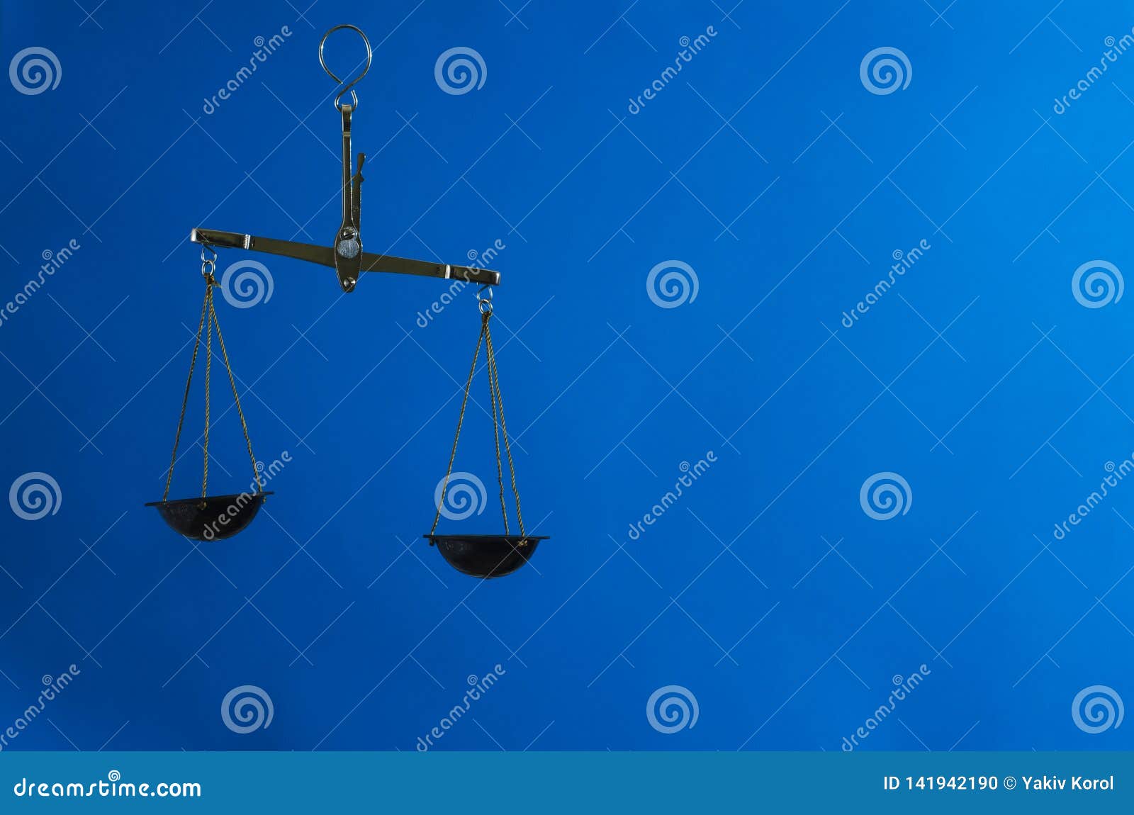 Law Scales on Blue Background Stock Photo - Image of blue, retro: 141942190