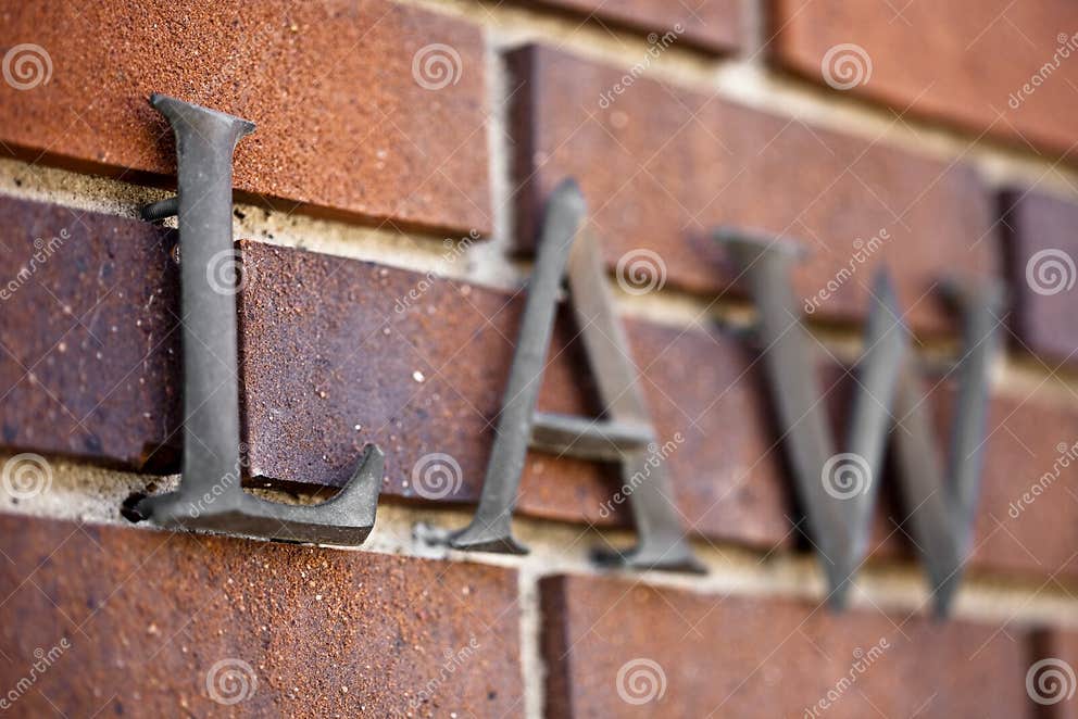 LAW Set in Stone stock photo. Image of court, word, order - 13475296