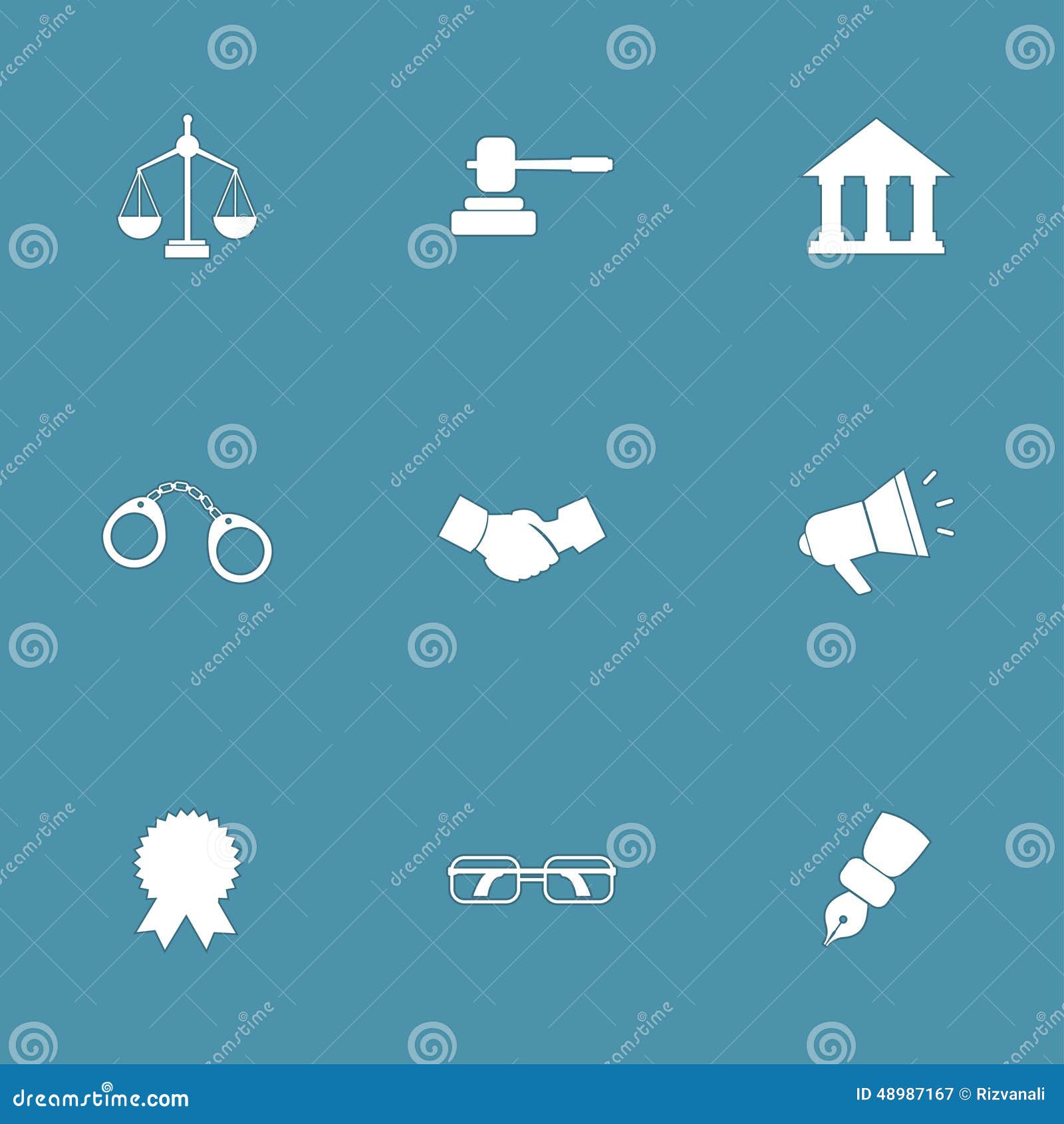 Law Sign Vector Icon Set stock vector. Illustration of court - 48987167