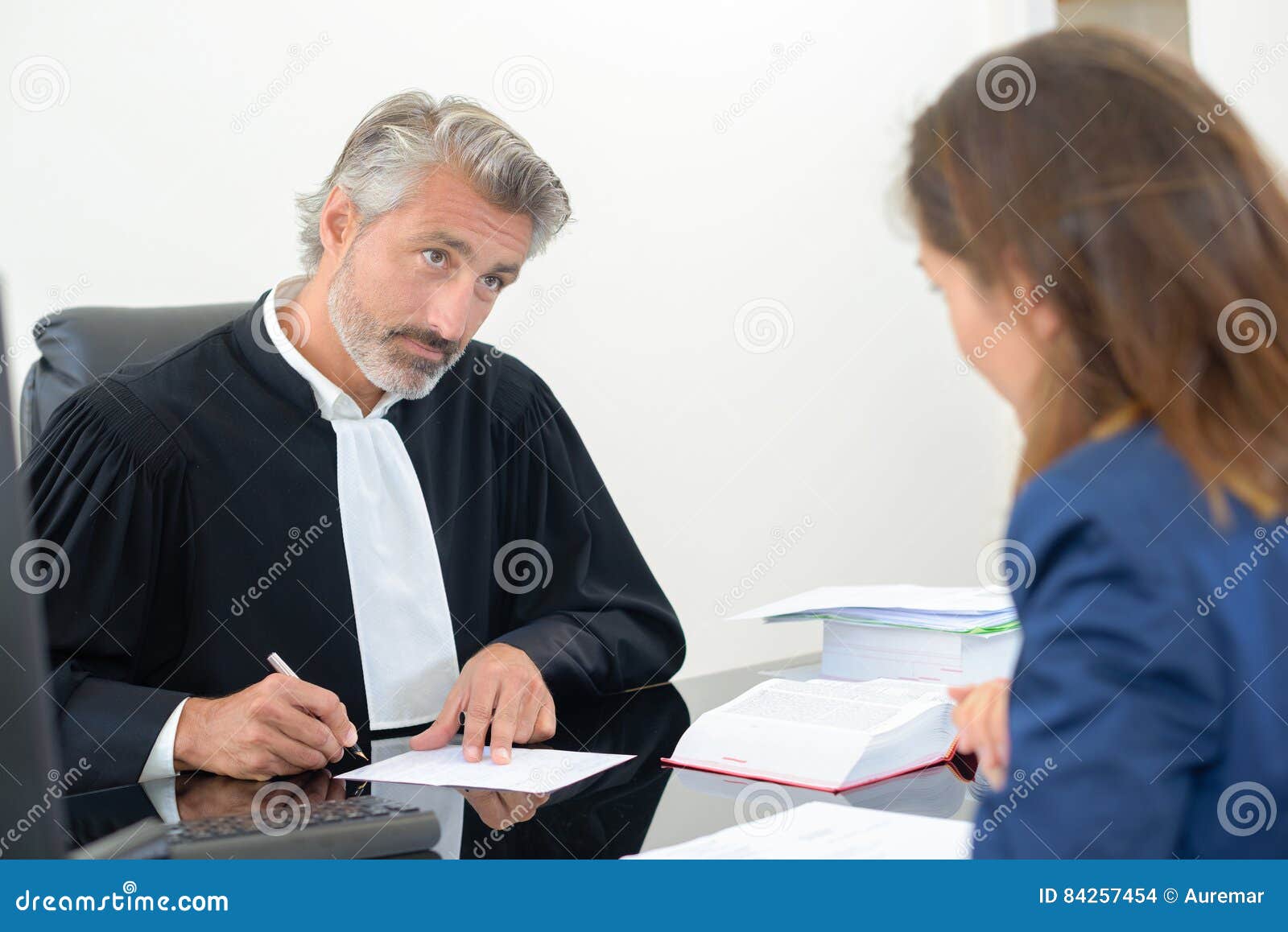Law staff with client stock photo. Image of staff, conversation - 84257454