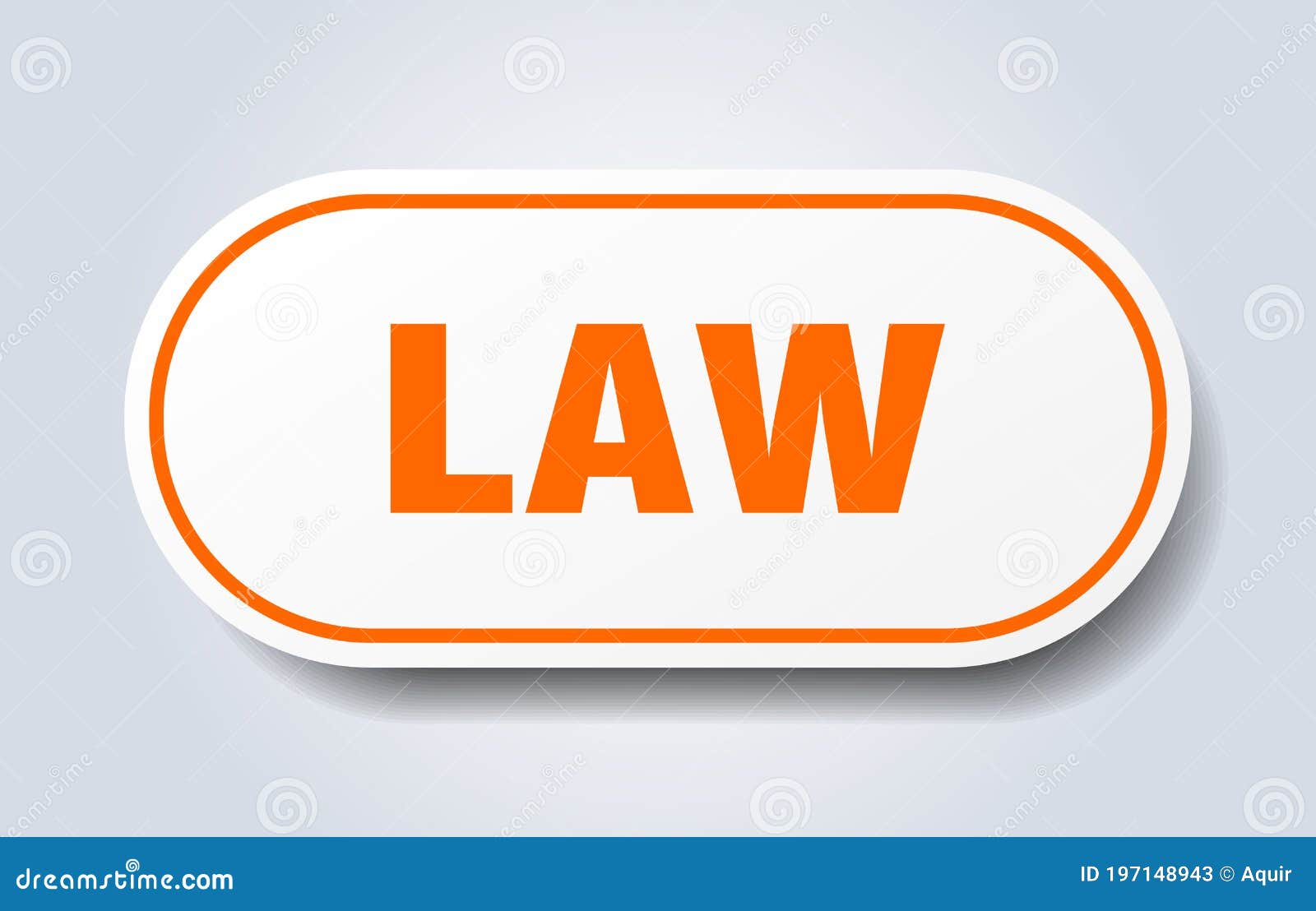 Law sticker. stock vector. Illustration of square, rounded - 197148943