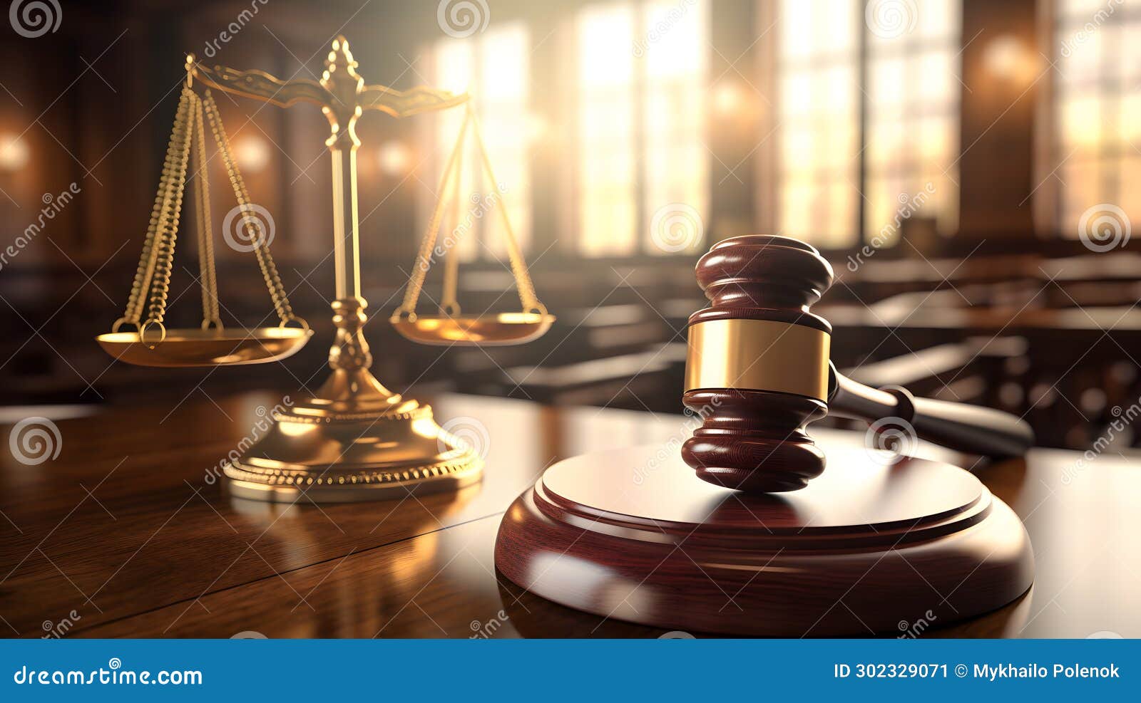 Law Theme, Mallet of the Judge. Neural Network AI Generated Stock Image ...