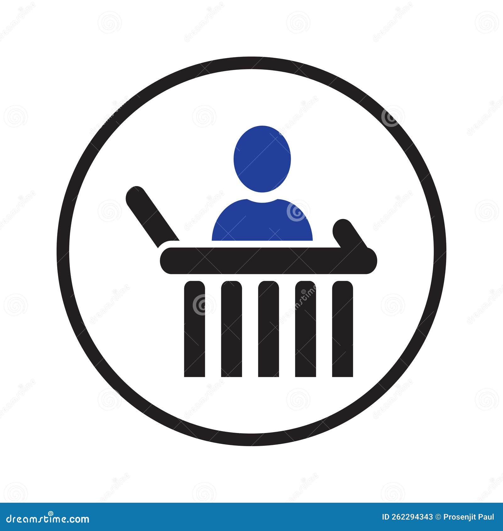 Law Witness Box and Witness Icon Stock Vector - Illustration of icon ...