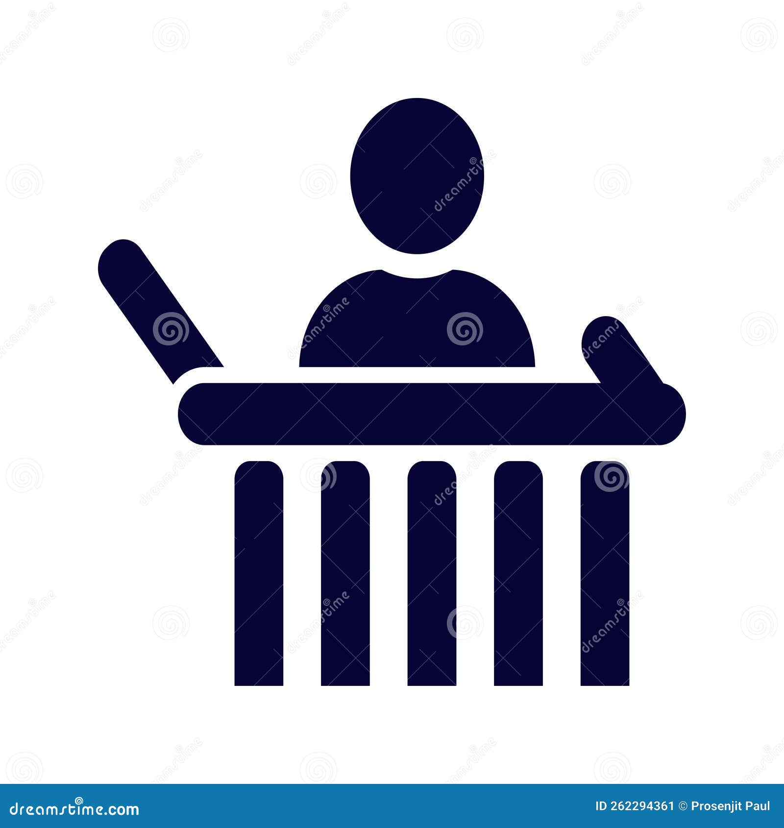 Law Witness Box and Witness Icon Stock Vector - Illustration of inside ...