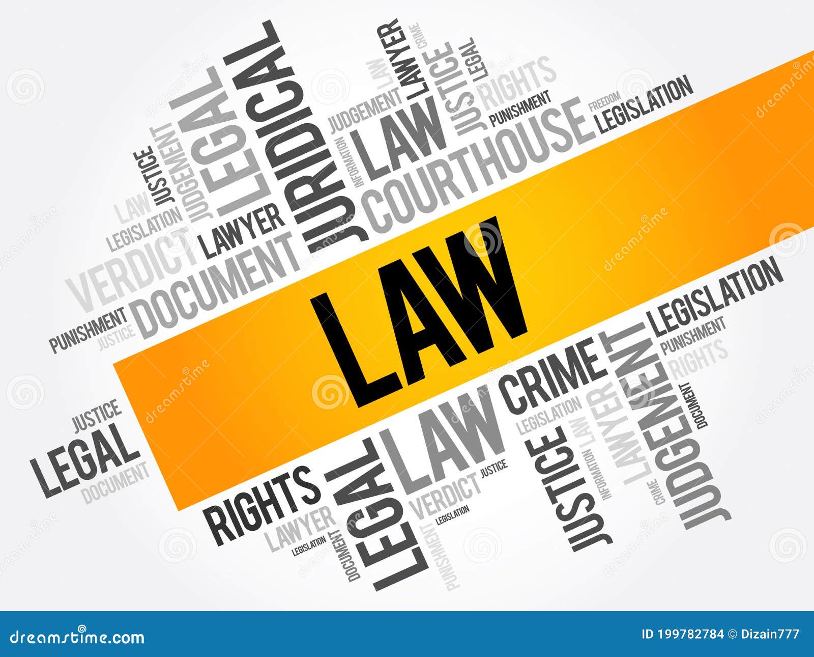 Law word cloud collage stock illustration. Illustration of information ...