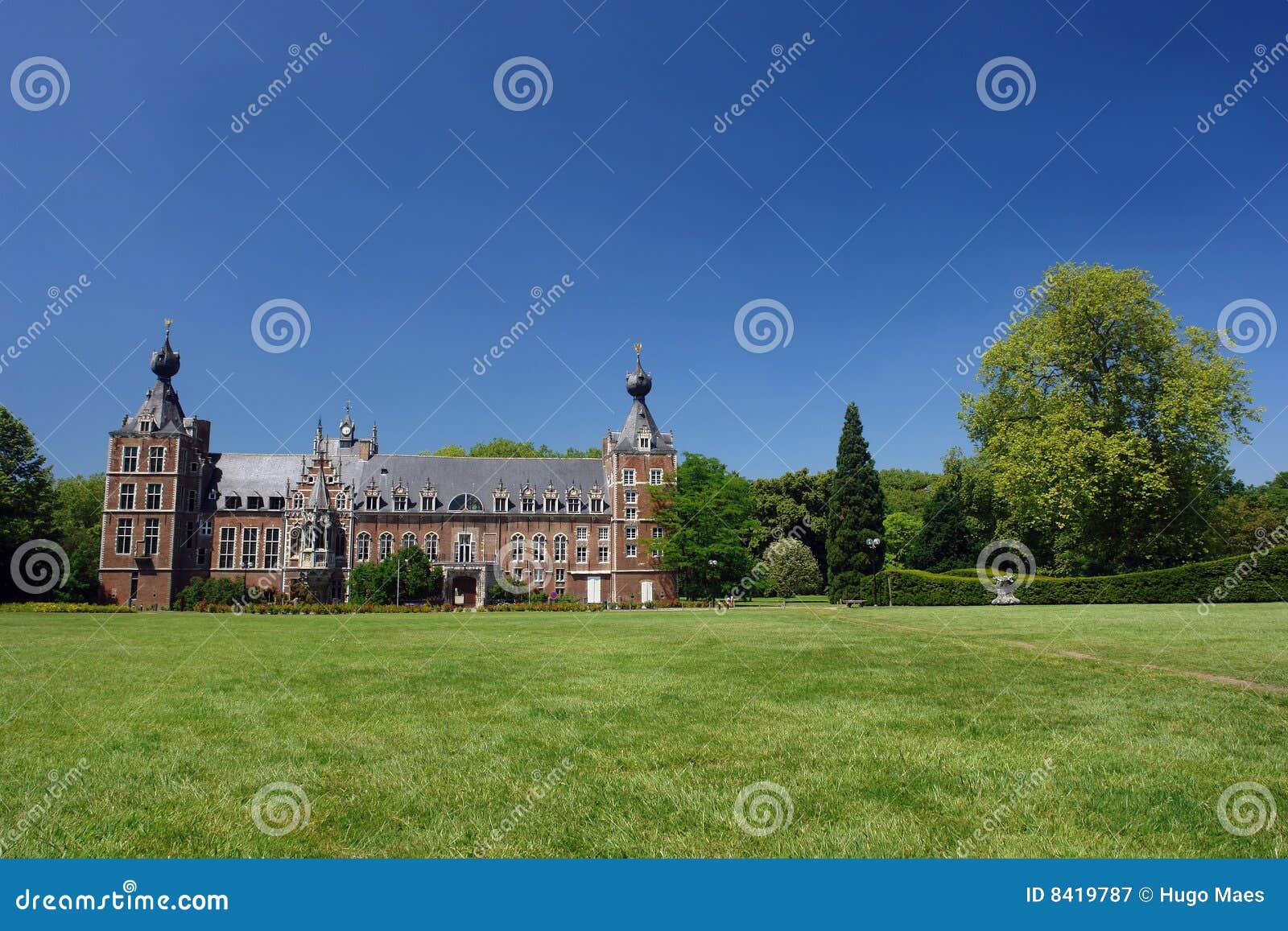 Lawn with castle stock image. Image of europe, culture - 8419787