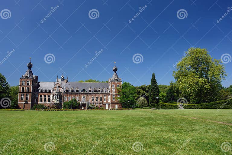Lawn with castle stock image. Image of europe, culture - 8419787