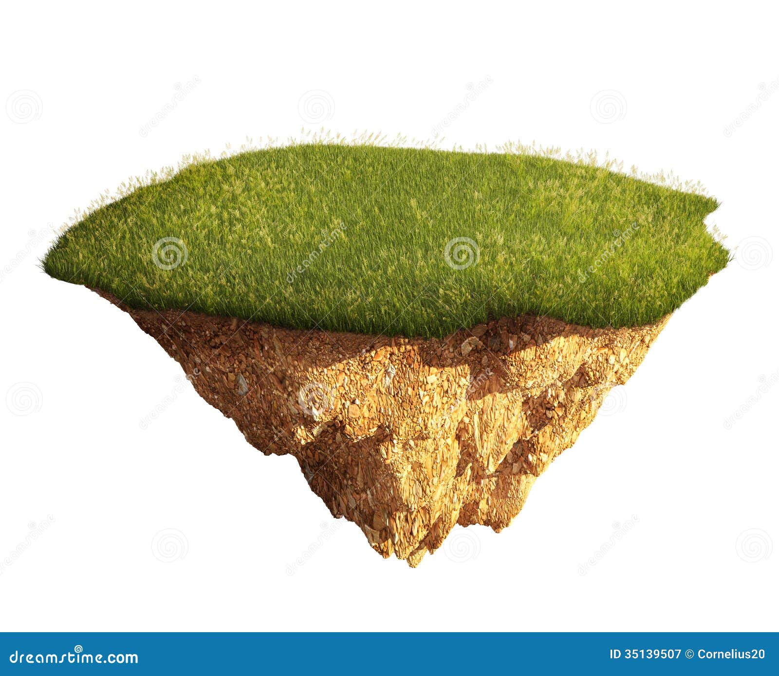 Lawn island stock illustration. Illustration of depth - 35139507